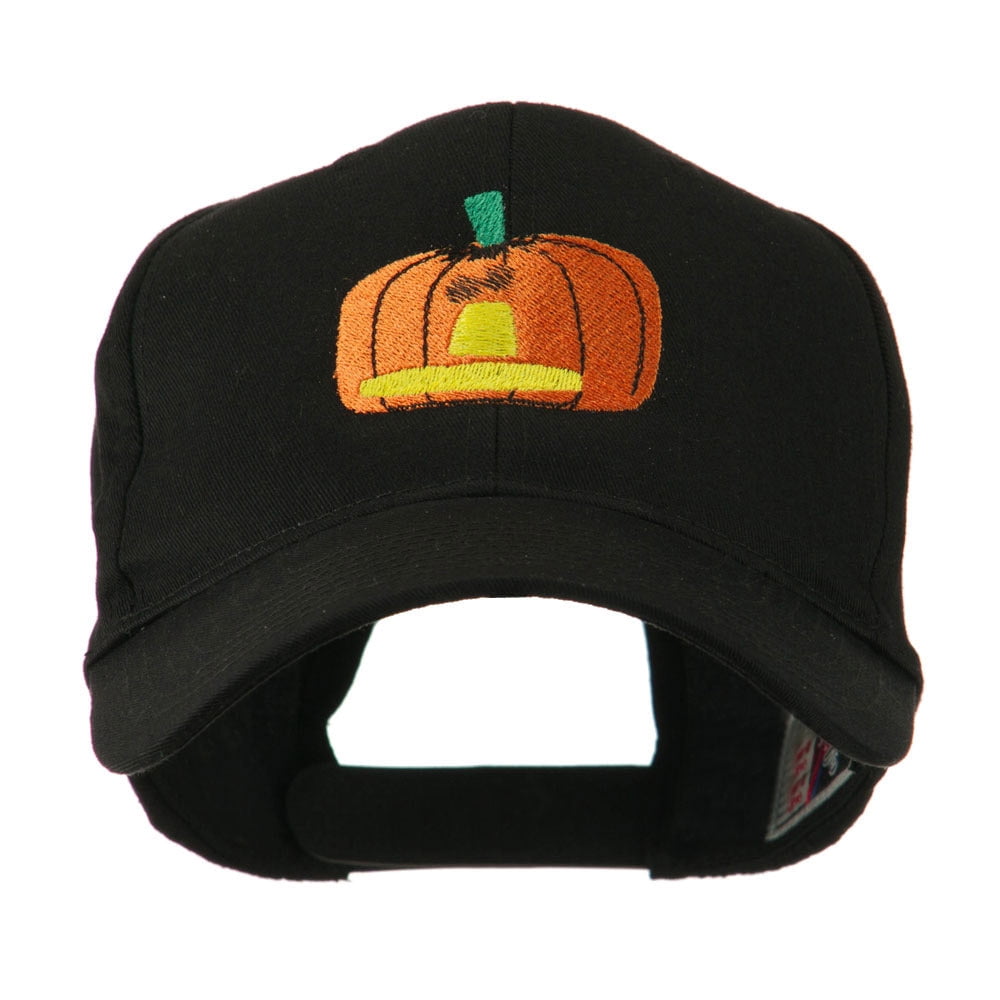 Halloween Jack O Lantern Pumpkin Embroidered Cap - Black OSFM - Walmart.com