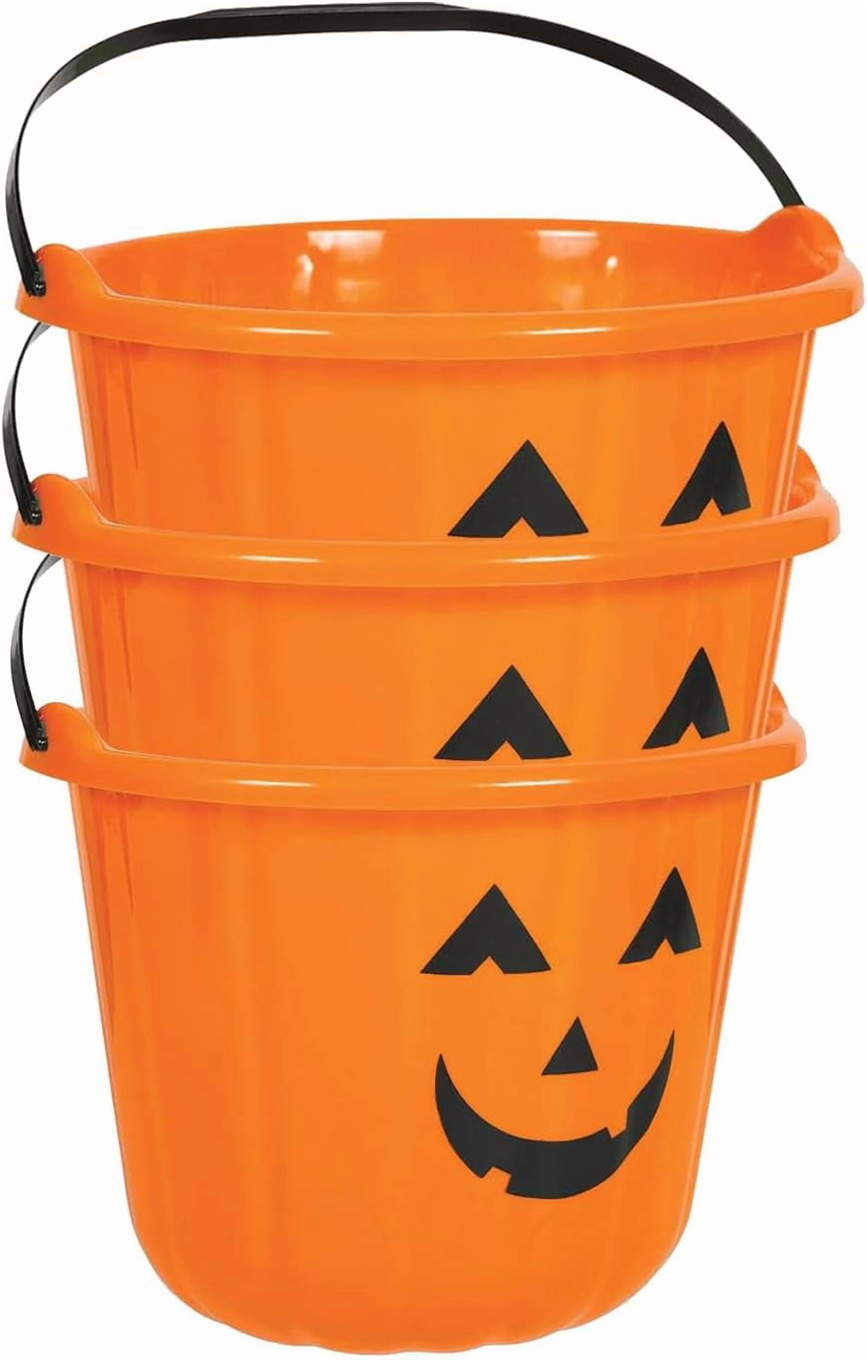 Halloween Jack-O-Lantern Trick or Treat Pail Bucket - Candy Gift Basket ...