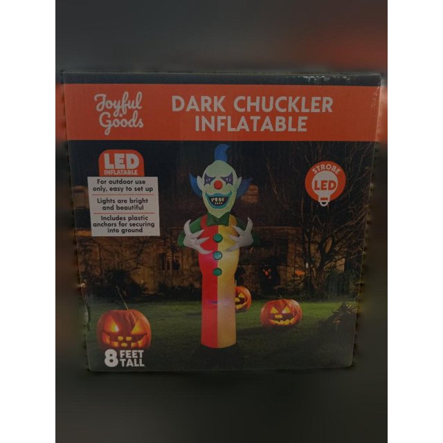 Halloween Joyful Goods Dark Chuckler Inflatable 8ft Tall - Walmart ...