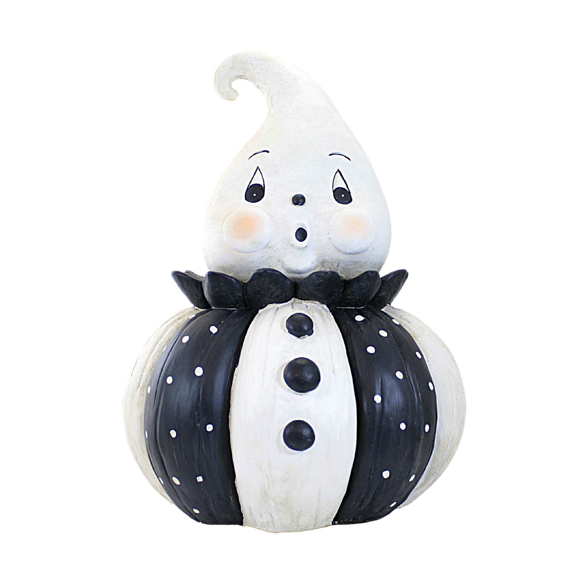 Transpac 17.50In Jumbo Ghost Decor, Ceramic, Surprised Clown-Like ...