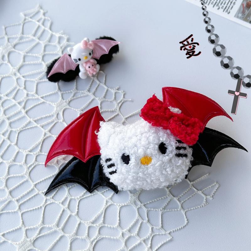 Halloween Kawaii Sanrio Hello Hairpin Cartoon Anime Devil Wing Plush Kt ...