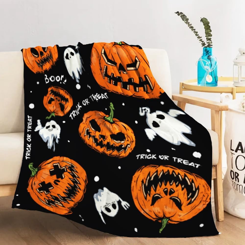 Halloween Kids Throw Blanket Child Boys Girls Blankets Trick or treat ...