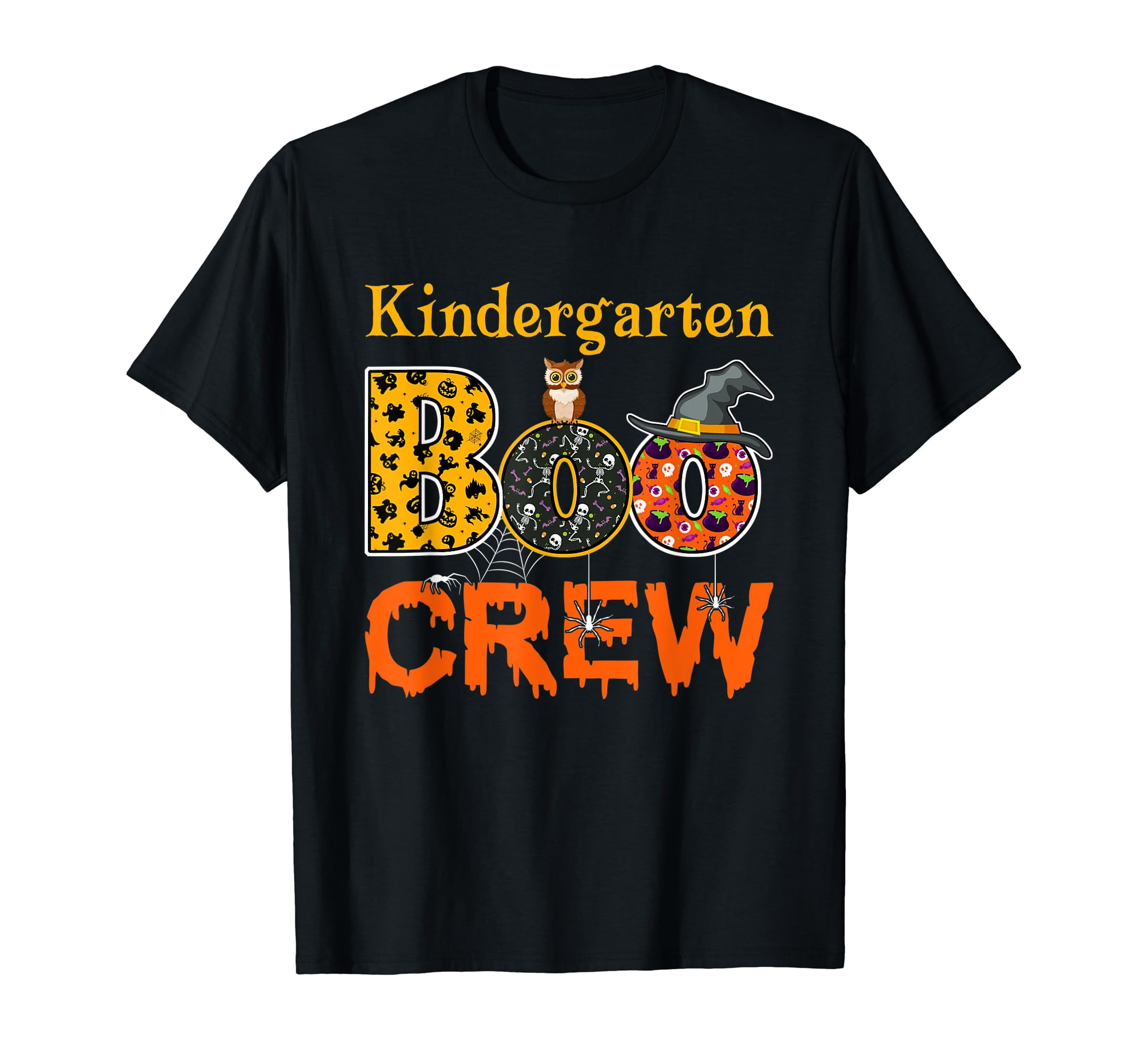 Halloween Kindergarten Boo Crew Kinder Teacher Student T-Shirt ...