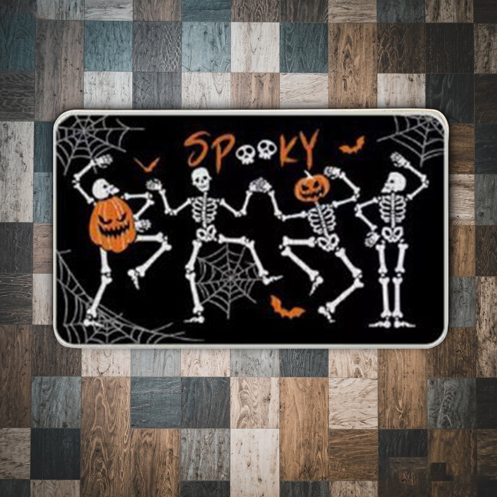 Halloween Kitchen Rugs and Mat Set of 2, Spooky Kitchen Mats for Floor ...