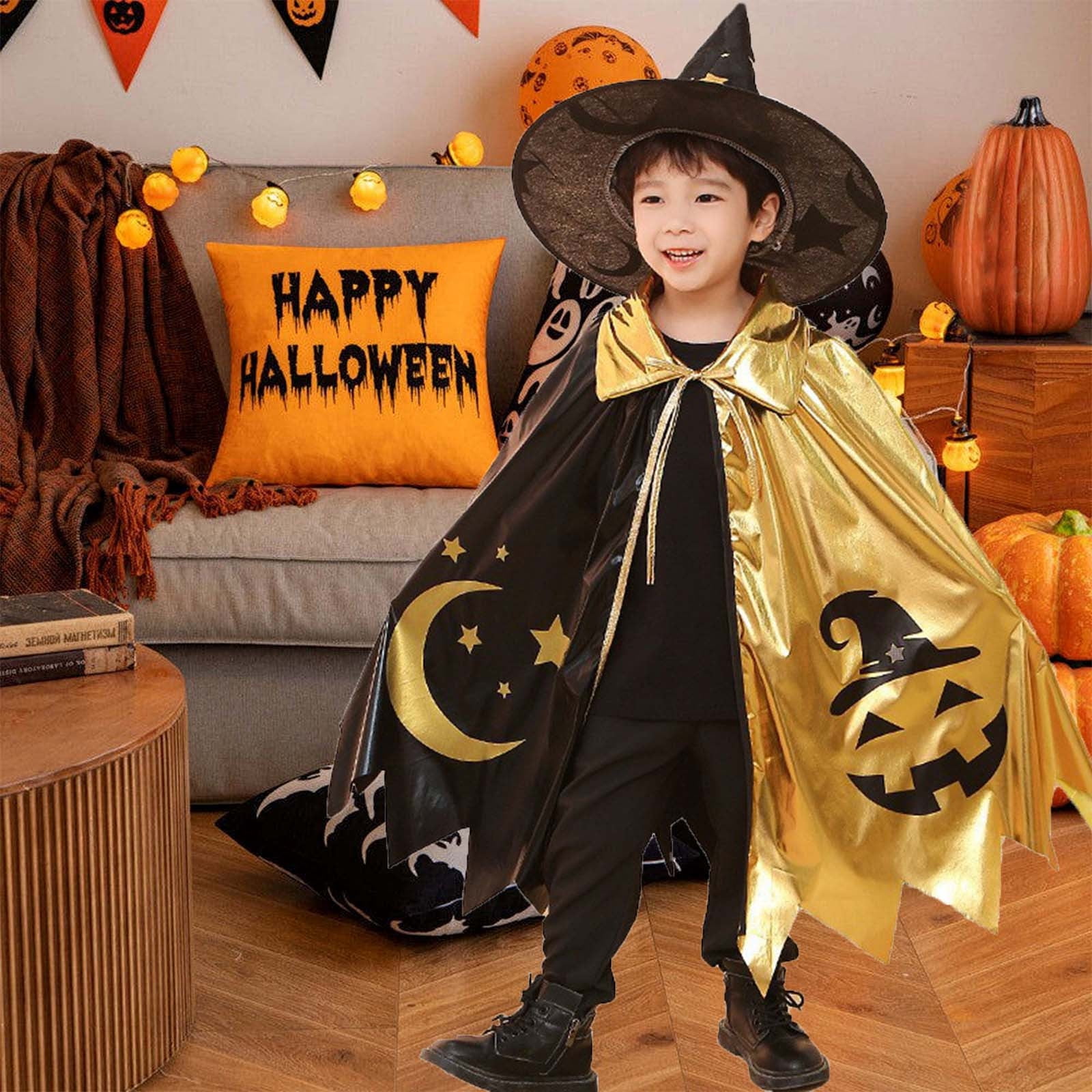 Halloween Klds Cape Cloak Costume Set - Soft Polyester Witch Vampire ...