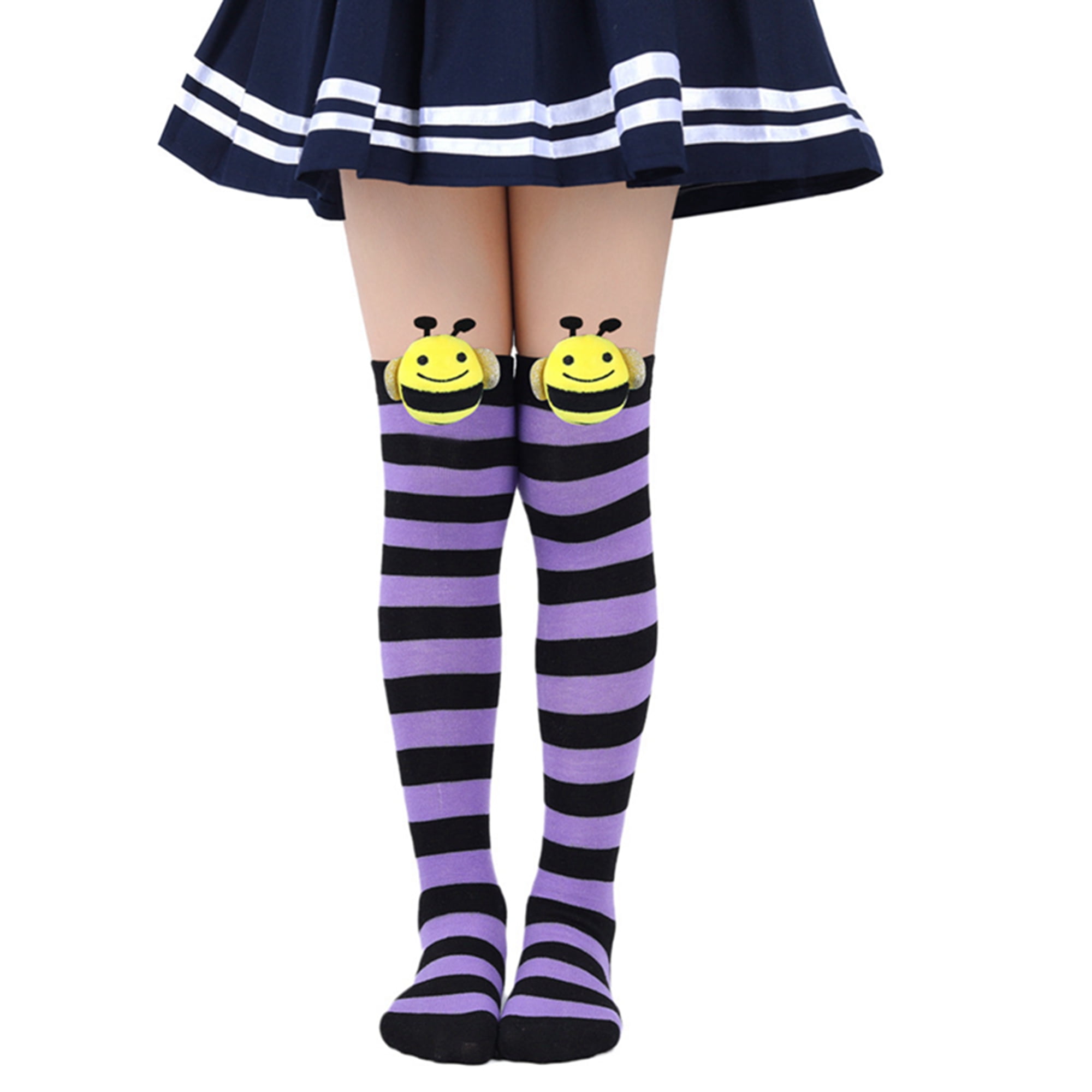 Halloween Knee Socks Girls Boys Stripes Knee High Socks Kids Cartoon ...