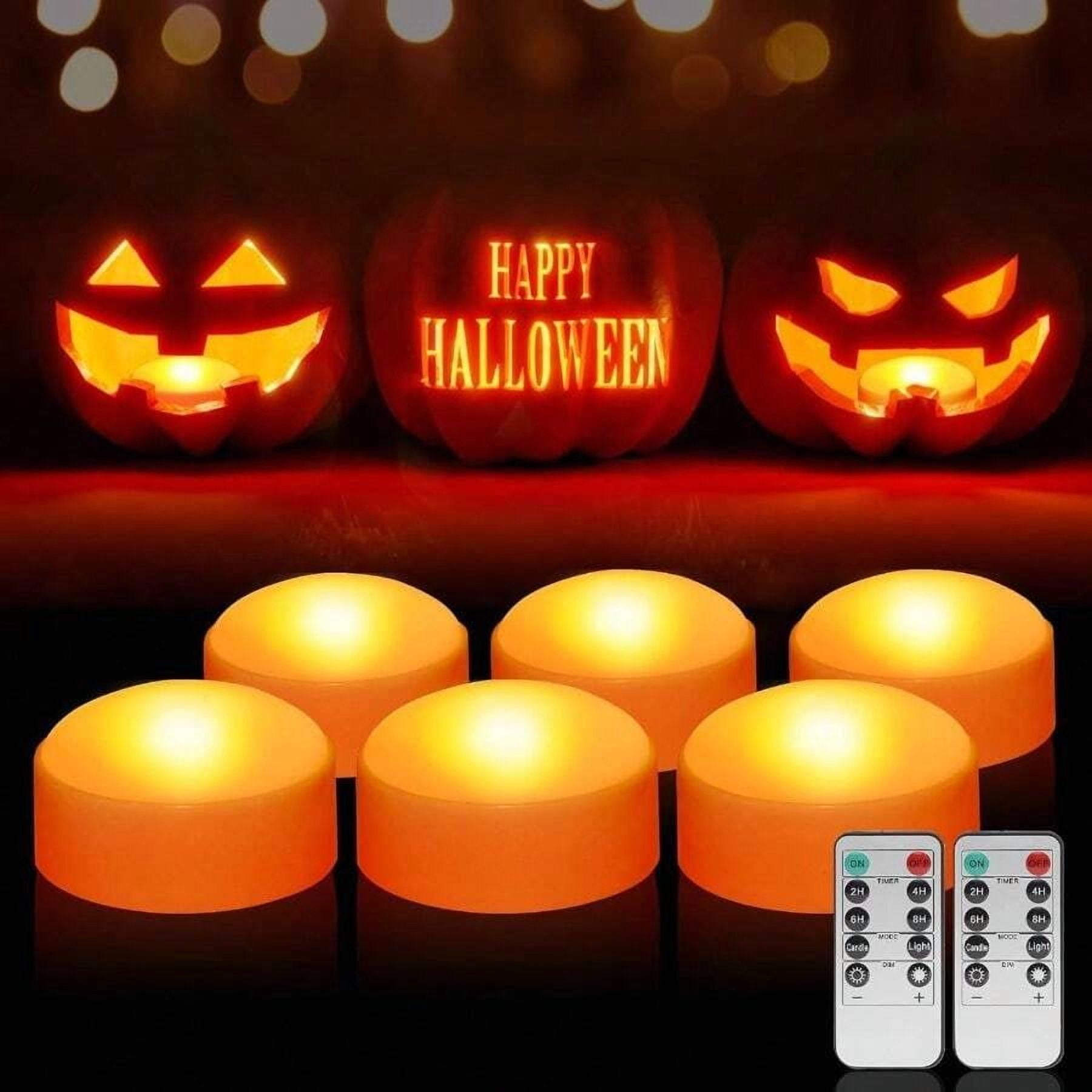 Halloween LED Flameless Pumpkin Lights Battery Operated JackOLantern ...
