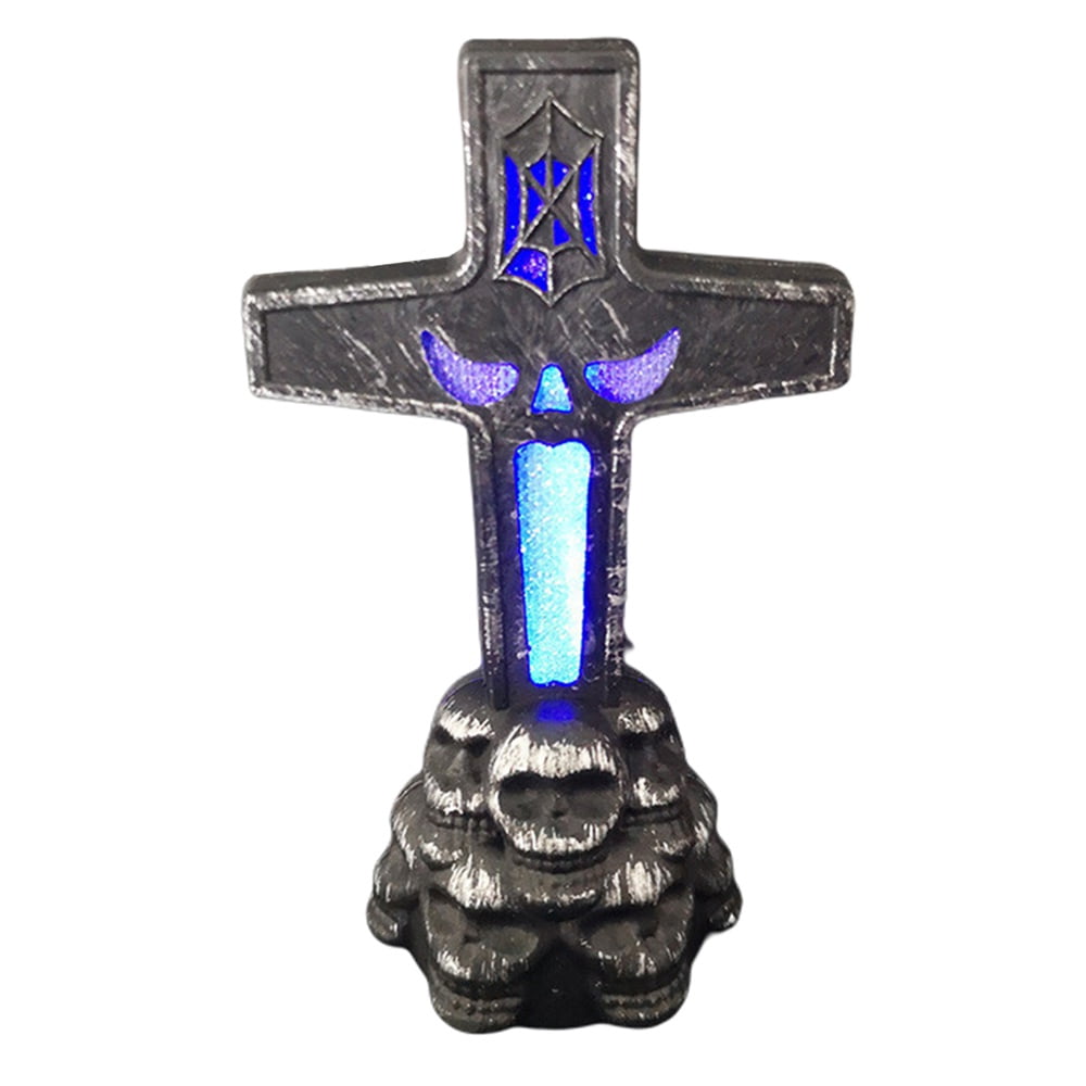 Halloween LED Graveyard Tombstones Halloween Headstone Light Skull ...