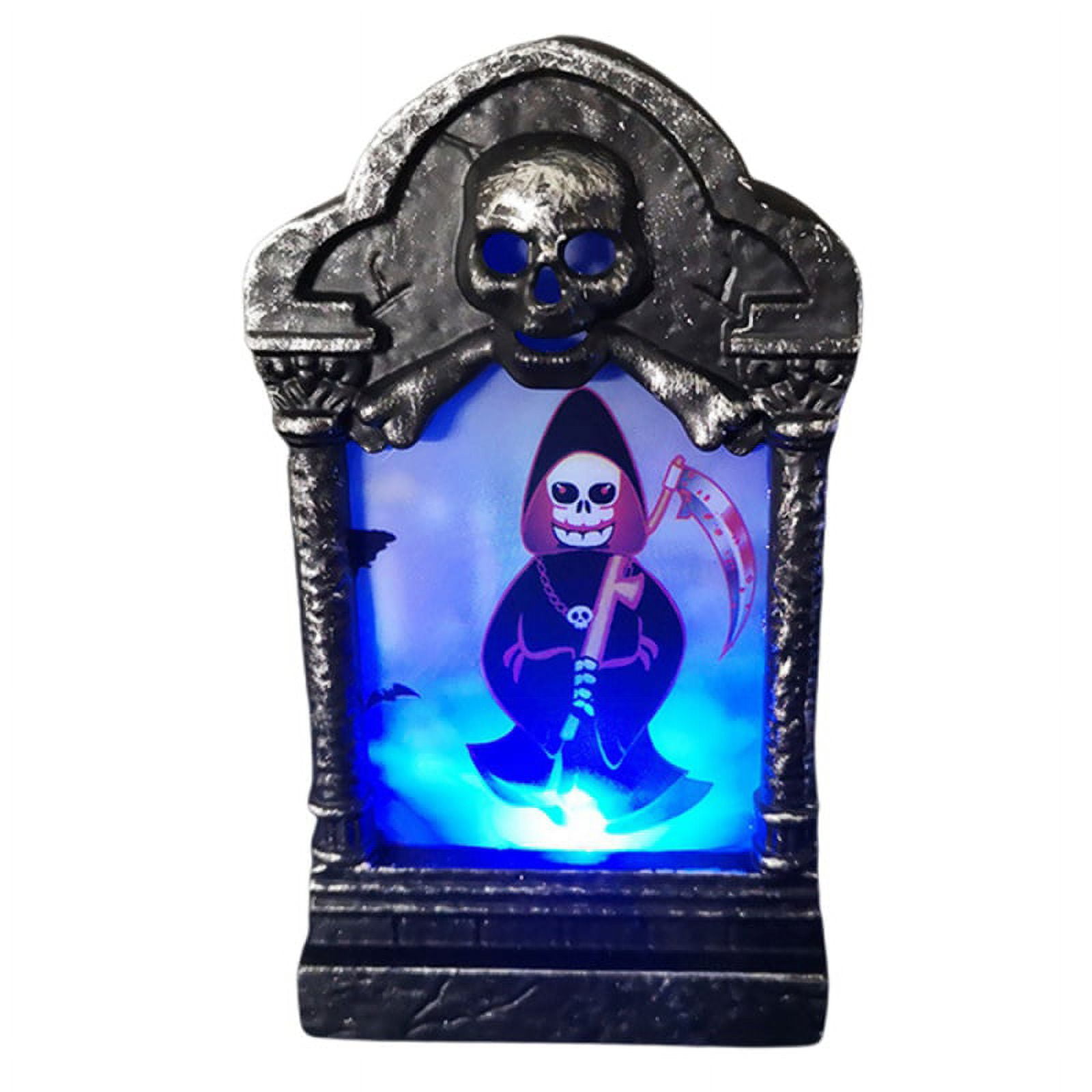 Halloween LED Graveyard Tombstones Lamp,Glow in the Dark Creepy Horror ...