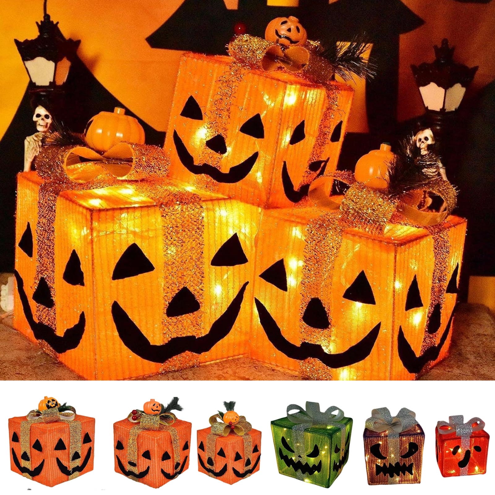 Halloween LED Light Up Halloween Hanging Decor, Battery Powered Party ...