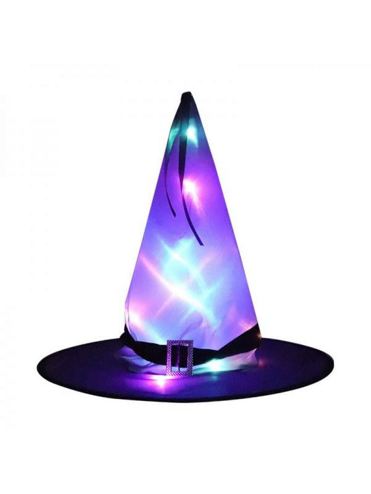 Halloween LED Light Up Witch Hat Glowing Witches Caps Props Hanging ...