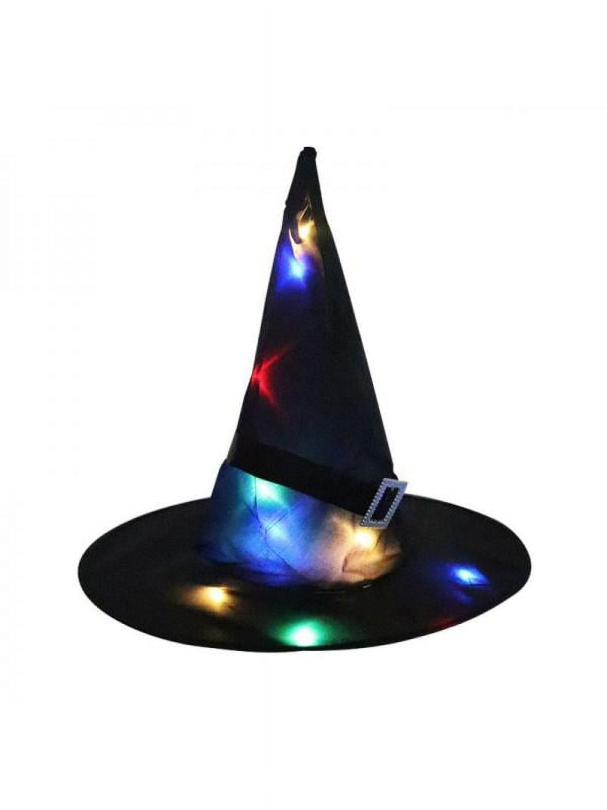 Halloween LED Light Up Witch Hat Glowing Witches Caps Props Hanging ...
