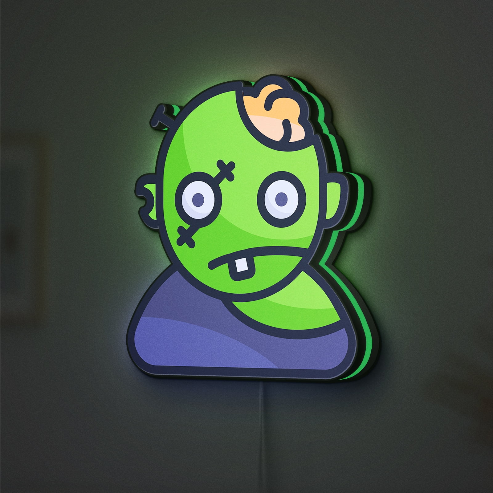 Halloween LED Lightbox - Monster Zombie Scary Spooky Decor, Custom Led ...