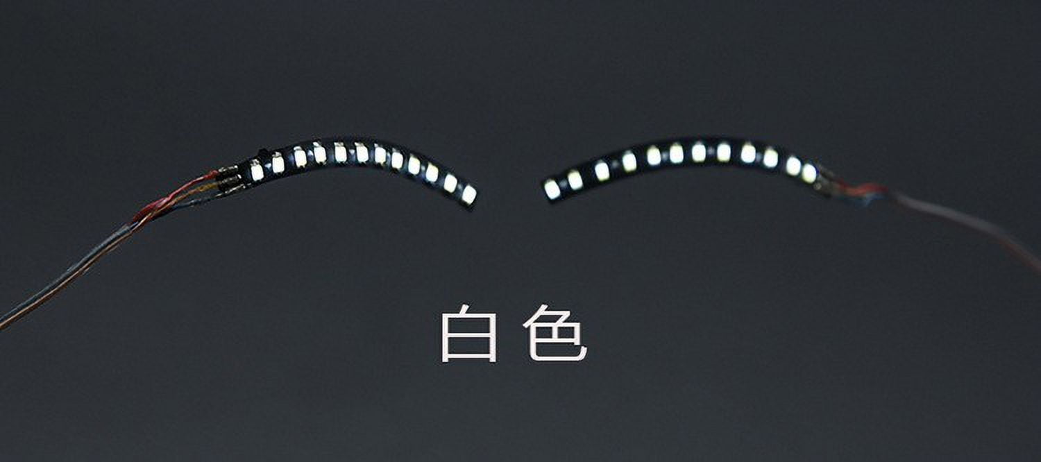 Halloween LED Lighted False Eyelashes Luminous Glowing Makeup Strip ...