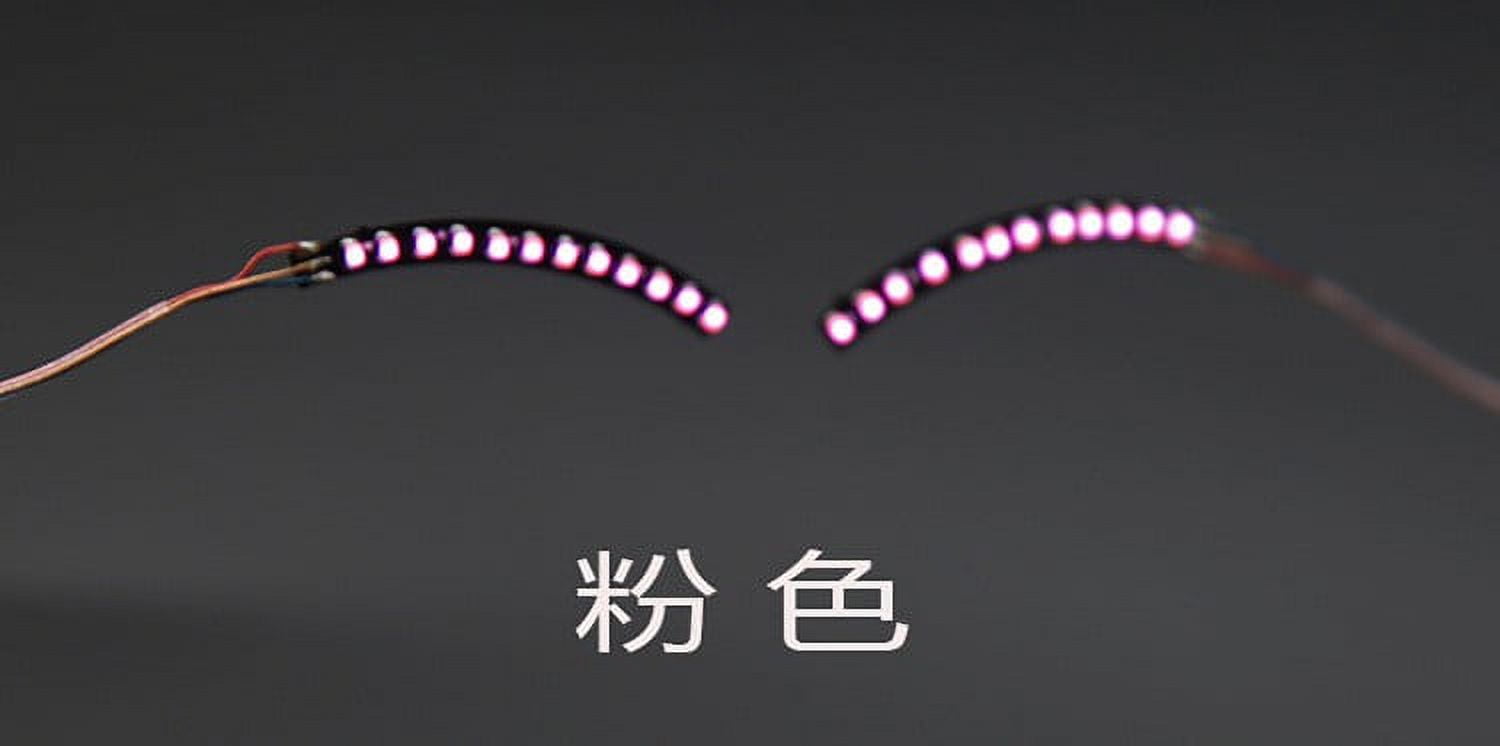 Halloween LED Lighted False Eyelashes Luminous Glowing Makeup Strip ...