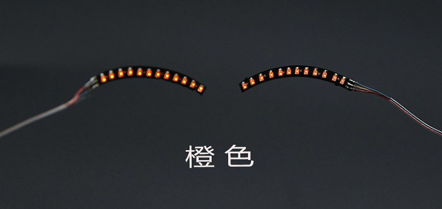 Halloween LED Lighted False Eyelashes Luminous Glowing Makeup Strip ...