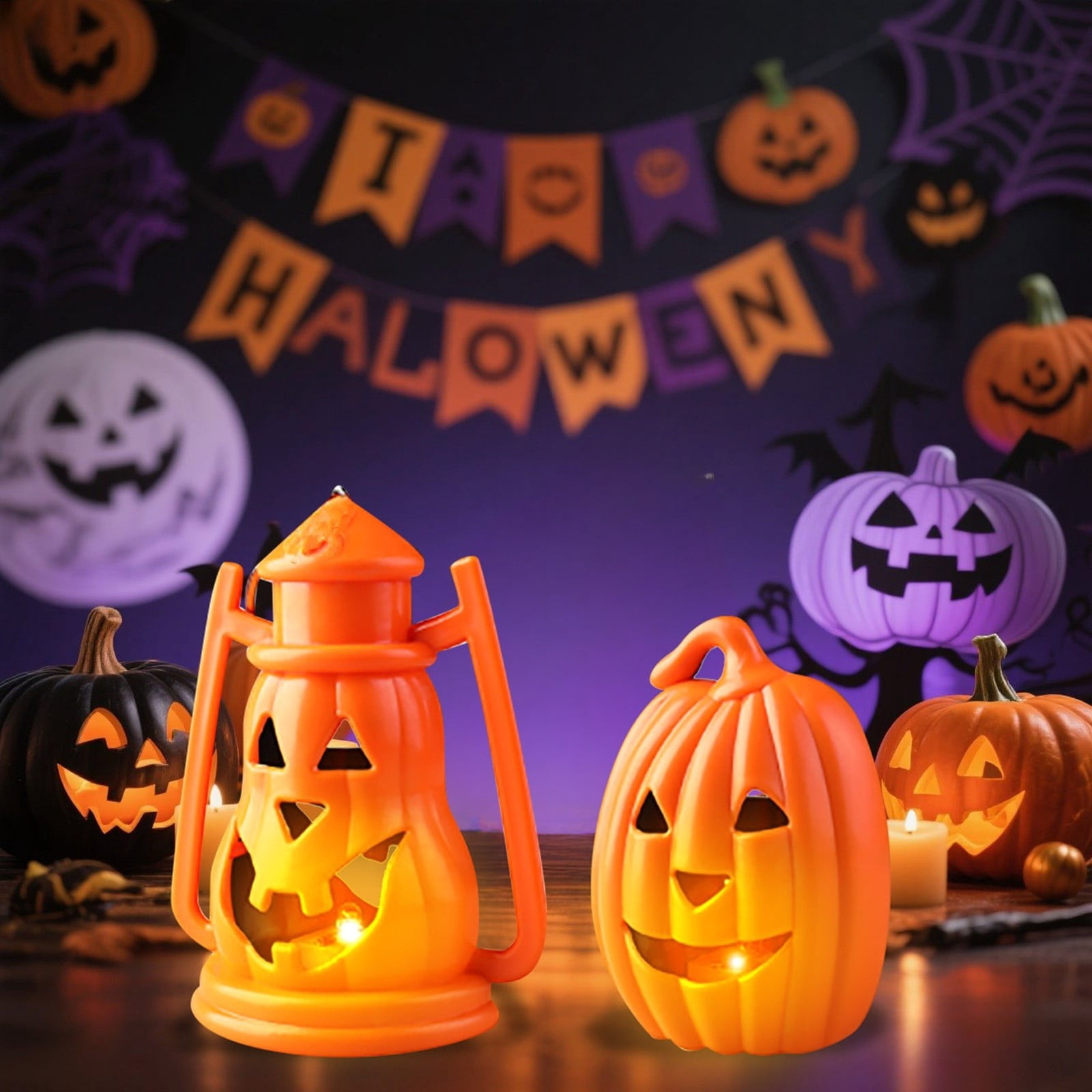 Halloween LED Pumpkin Light â Glow in the Dark 4.3in Jack-O'-Lantern ...
