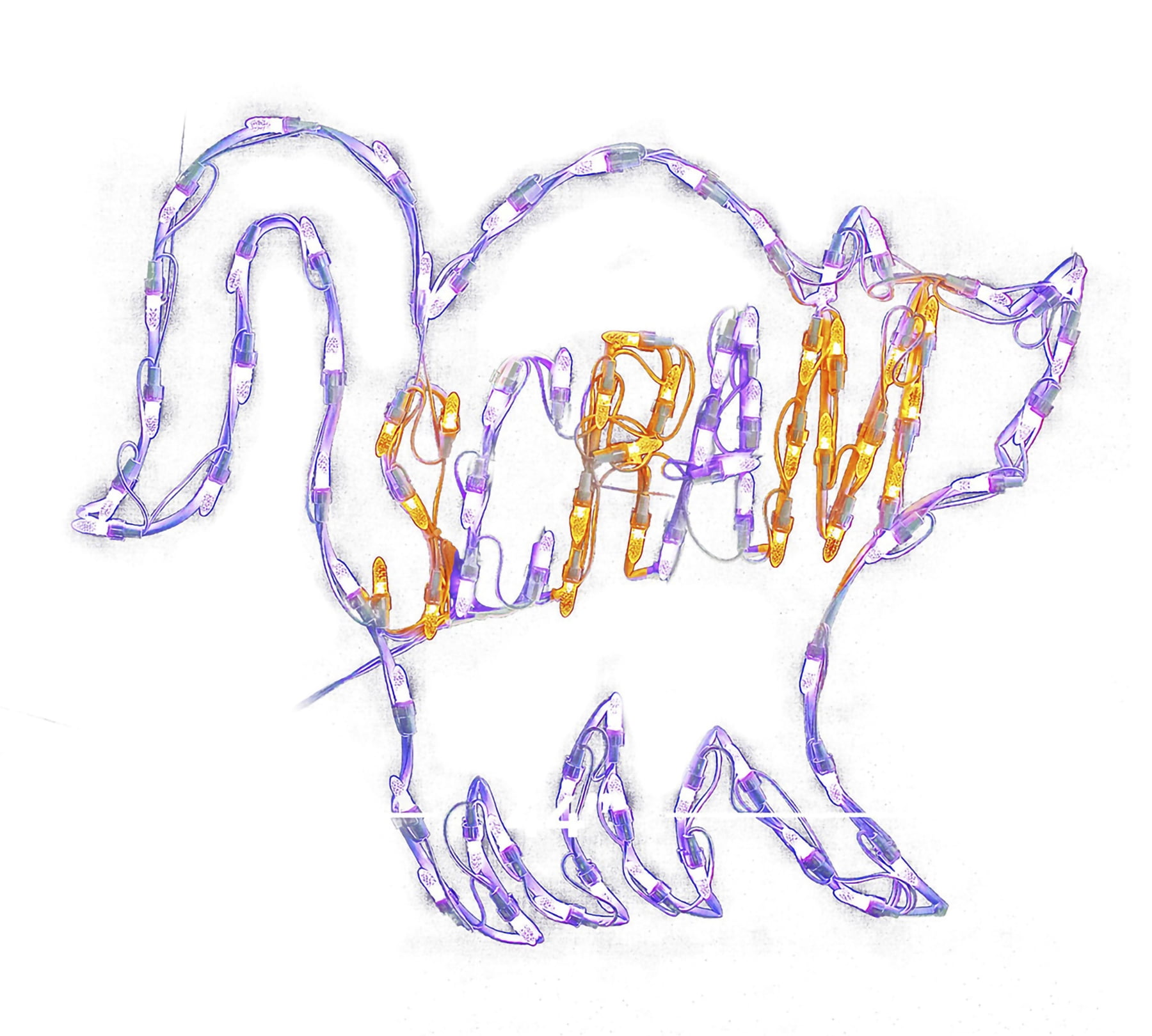 Halloween LED Wire Framed Scram Cat Decoration - Walmart.com