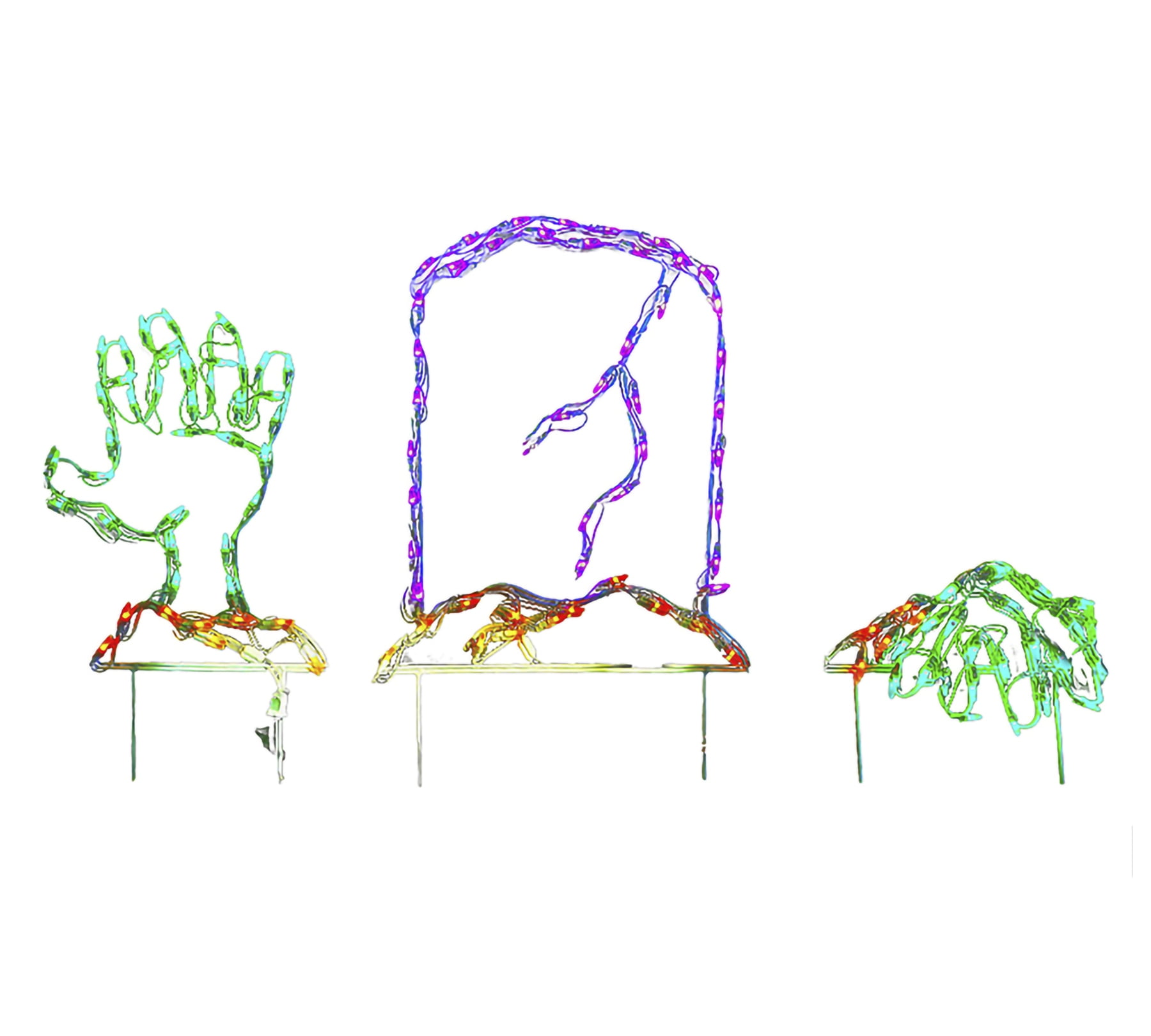 Halloween LED Wire Framed Tombstone and Hand - Walmart.com