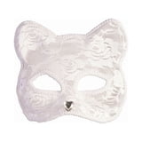Halloween Lace Cat Mask - White - Walmart.com