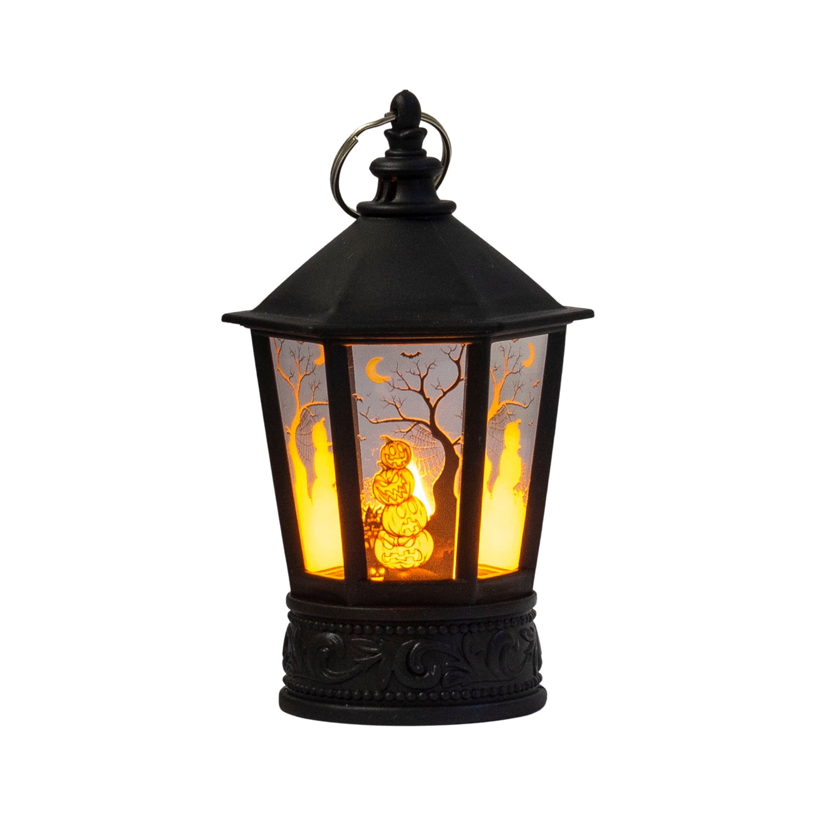 Halloween Lamp Candle Light Vintage Witch Castle Pumpkin Ghost Hanging ...