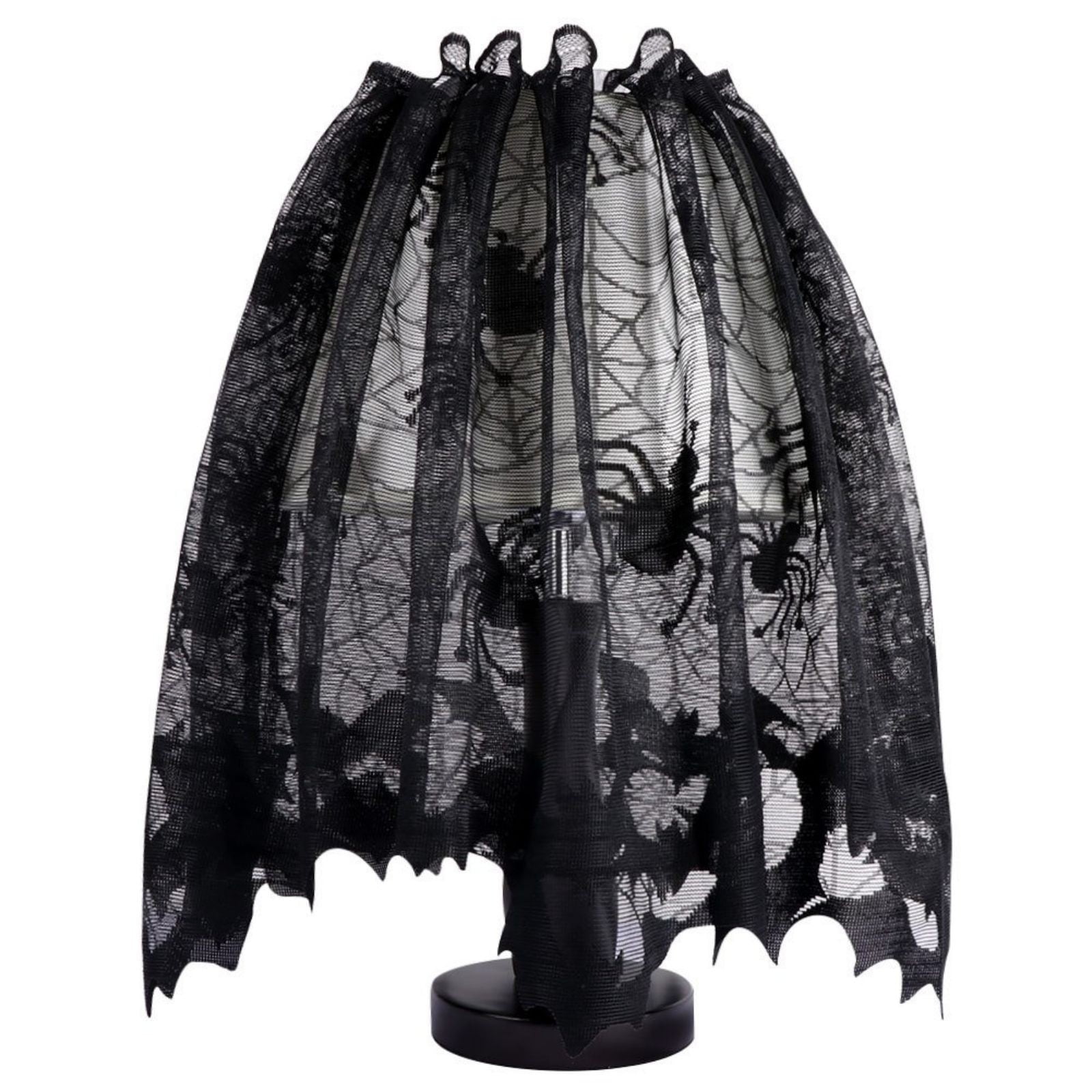 Halloween Lamp Shade Cover (1-4 Pcs) – 20"x60" Black Lace Spider Web ...