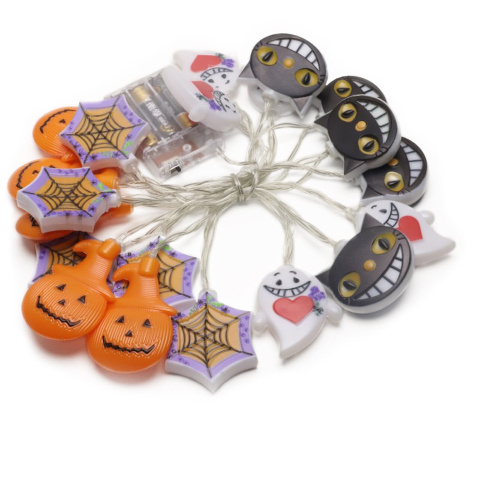 Halloween Led String Light Battery Powered Pumpkin Spider Lantern Light ...