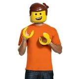 Walmart Halloween Lego: Emmet Adult Costume Kit with 2 Piece Mask and Classic Lego Hands ...