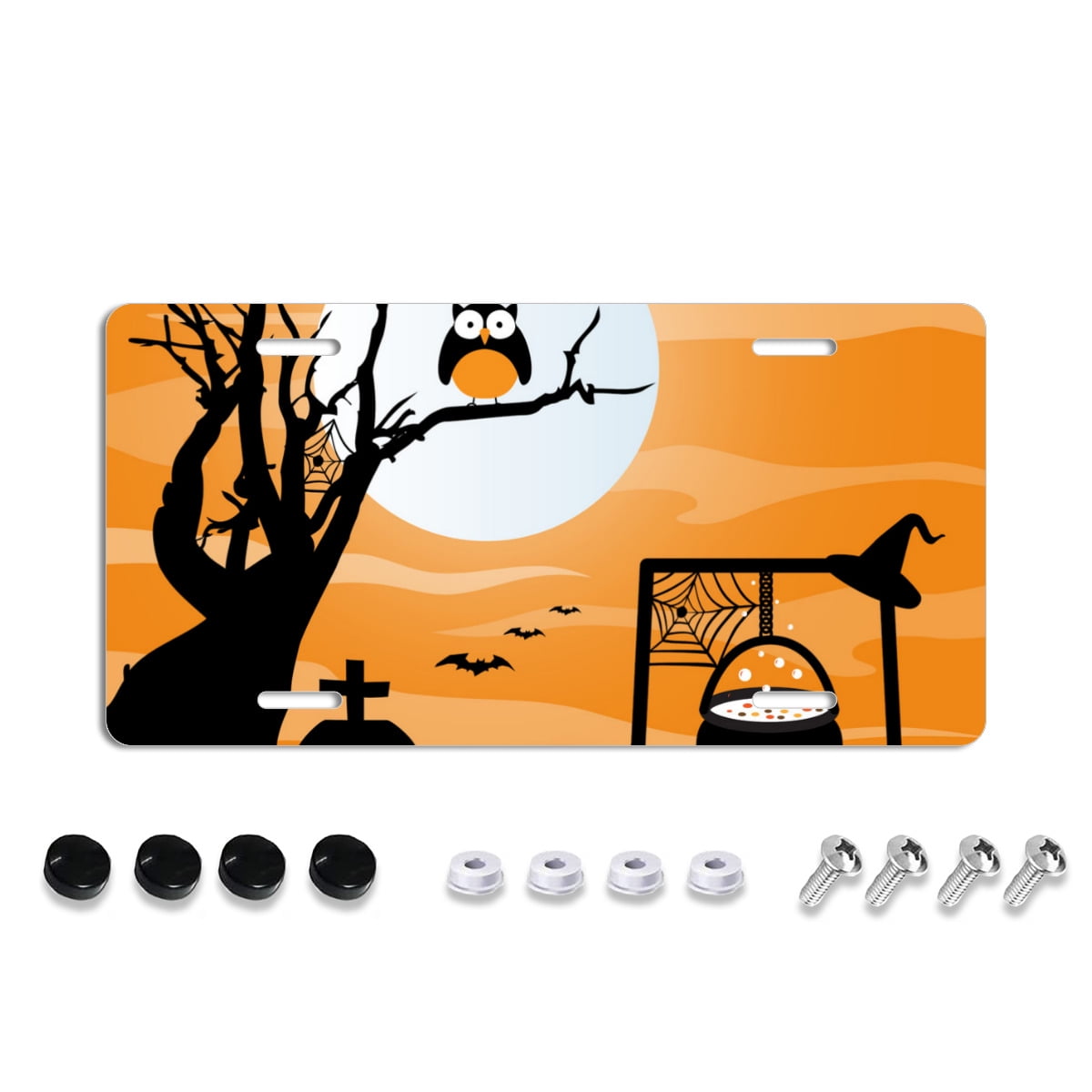 Halloween License plate cover, 1 piece snap-on license plate cover ...
