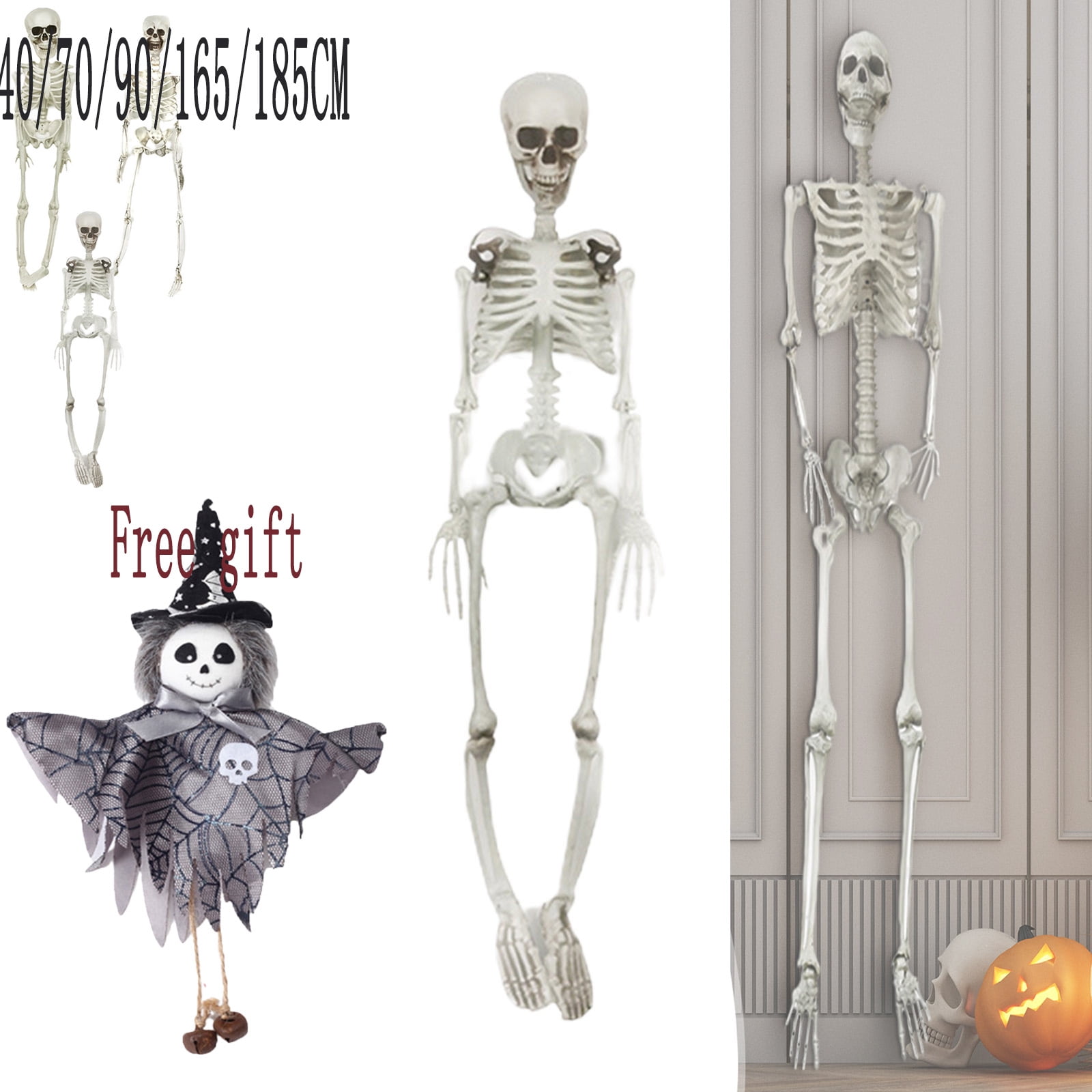Halloween Life Size Skeleton, Halloween Skeleton Poseable Skeleton Body ...