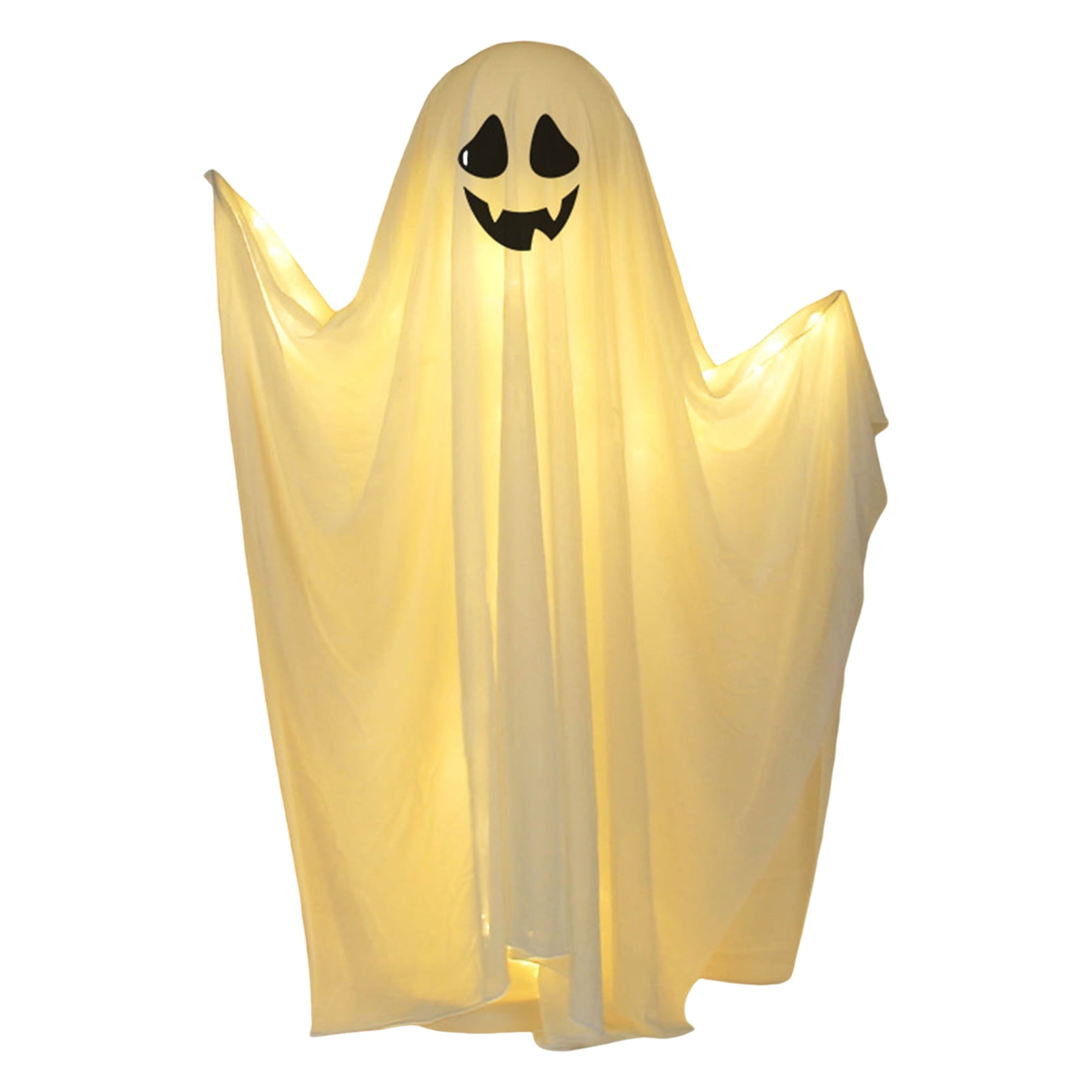 Halloween Light Up Ghost Set Glowing White Cloth Ghosts with LED Lights ...
