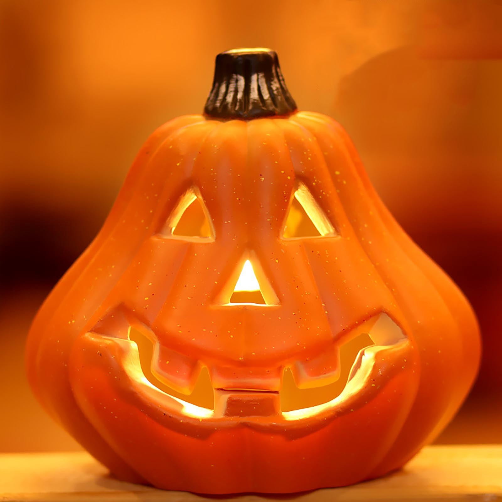 Halloween Lighted Pumpkin Jack O Lantern - 2025 Large Pre-lit Pumpkin ...