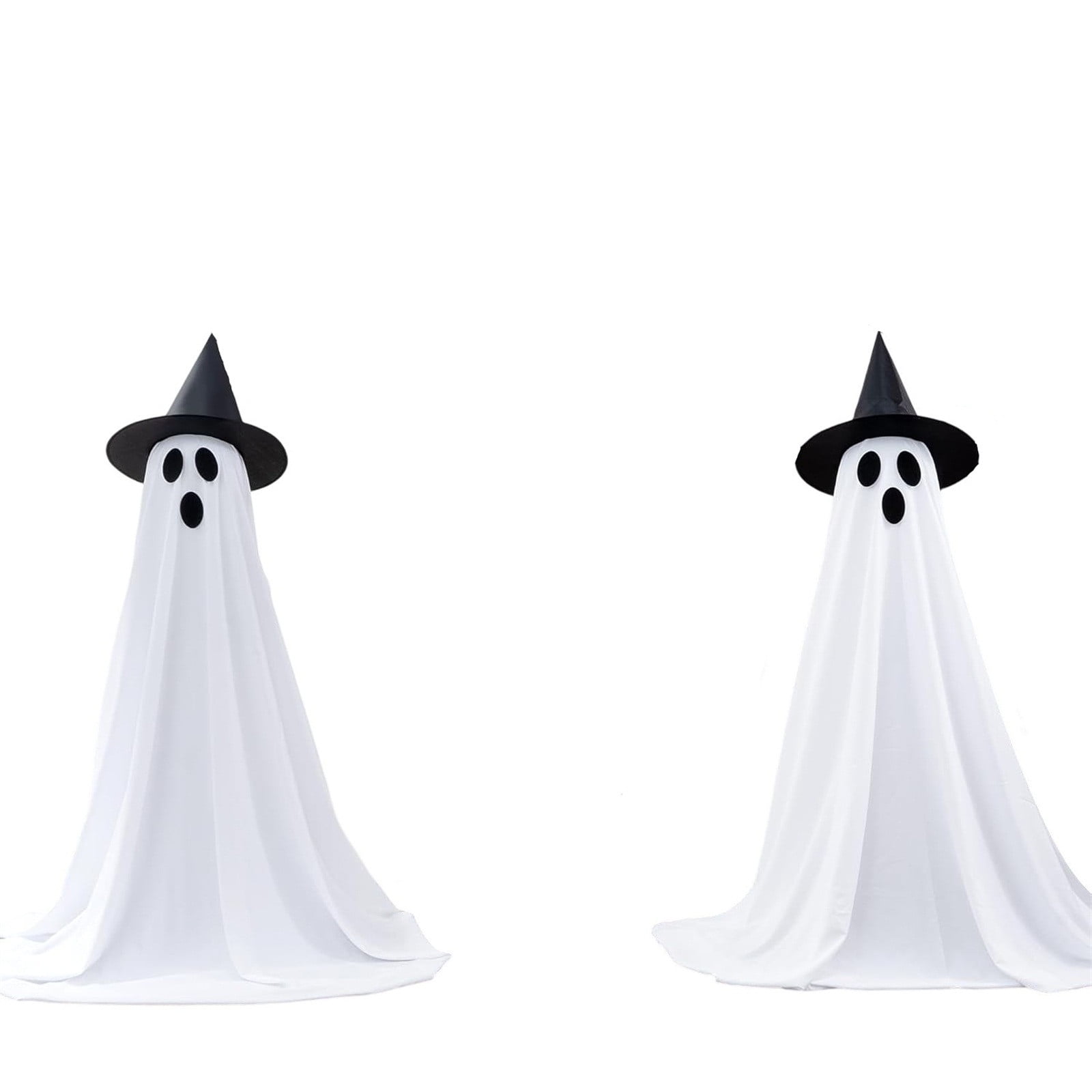 Halloween Lighted White Cloth Ghost Indoor & Outdoor Decor Kit Scary ...