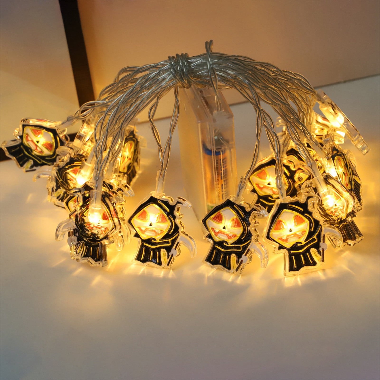 Halloween Lights 2025 New 20 Led 10Ft 3D Bat Spider Ghost Pumpkin ...