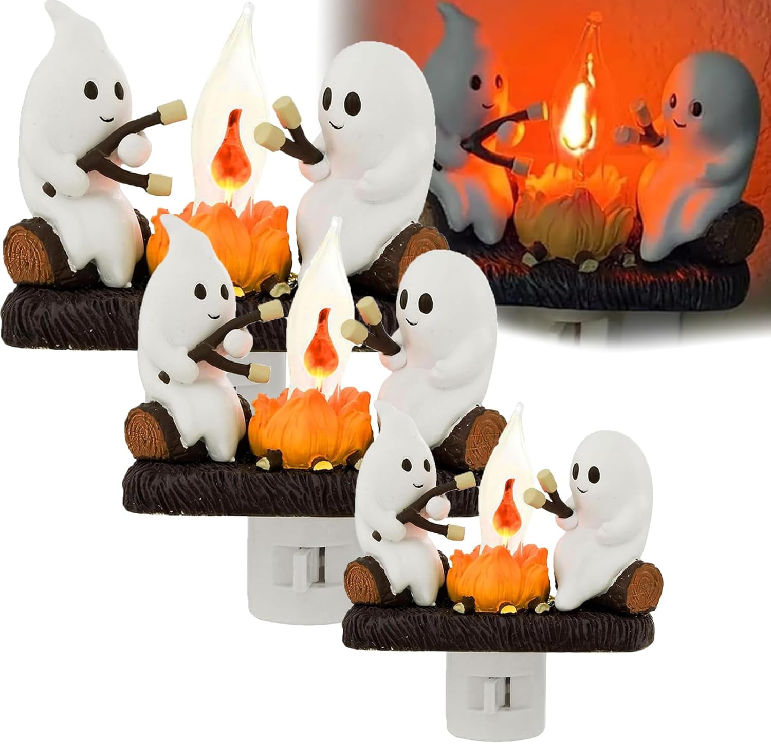Halloween Lights - Ghost Campfire Flickering Night Light, Ghosts ...