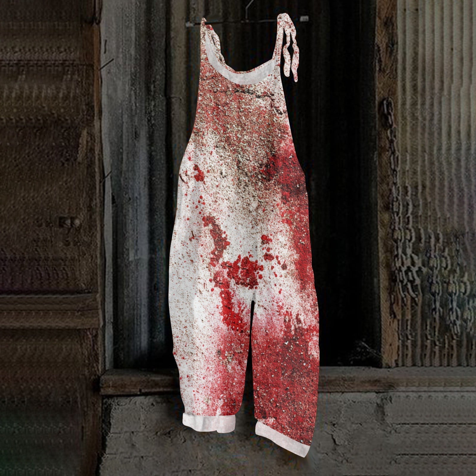 Halloween Linen Overalls for Women Trendy Funny Printing Breathable ...