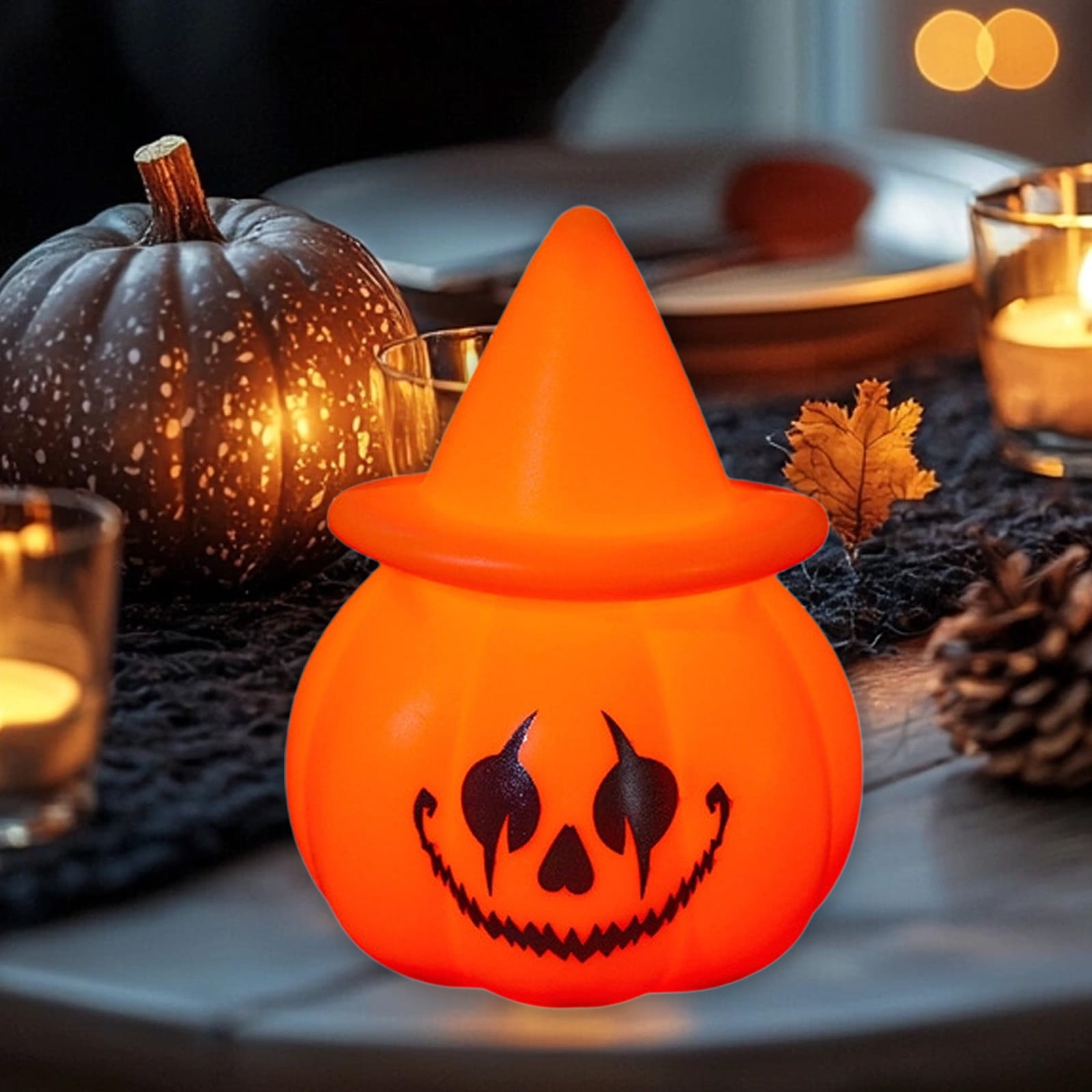Halloween Luminous Devil Pumpkin Lantern Light for Party Decor, Horror ...