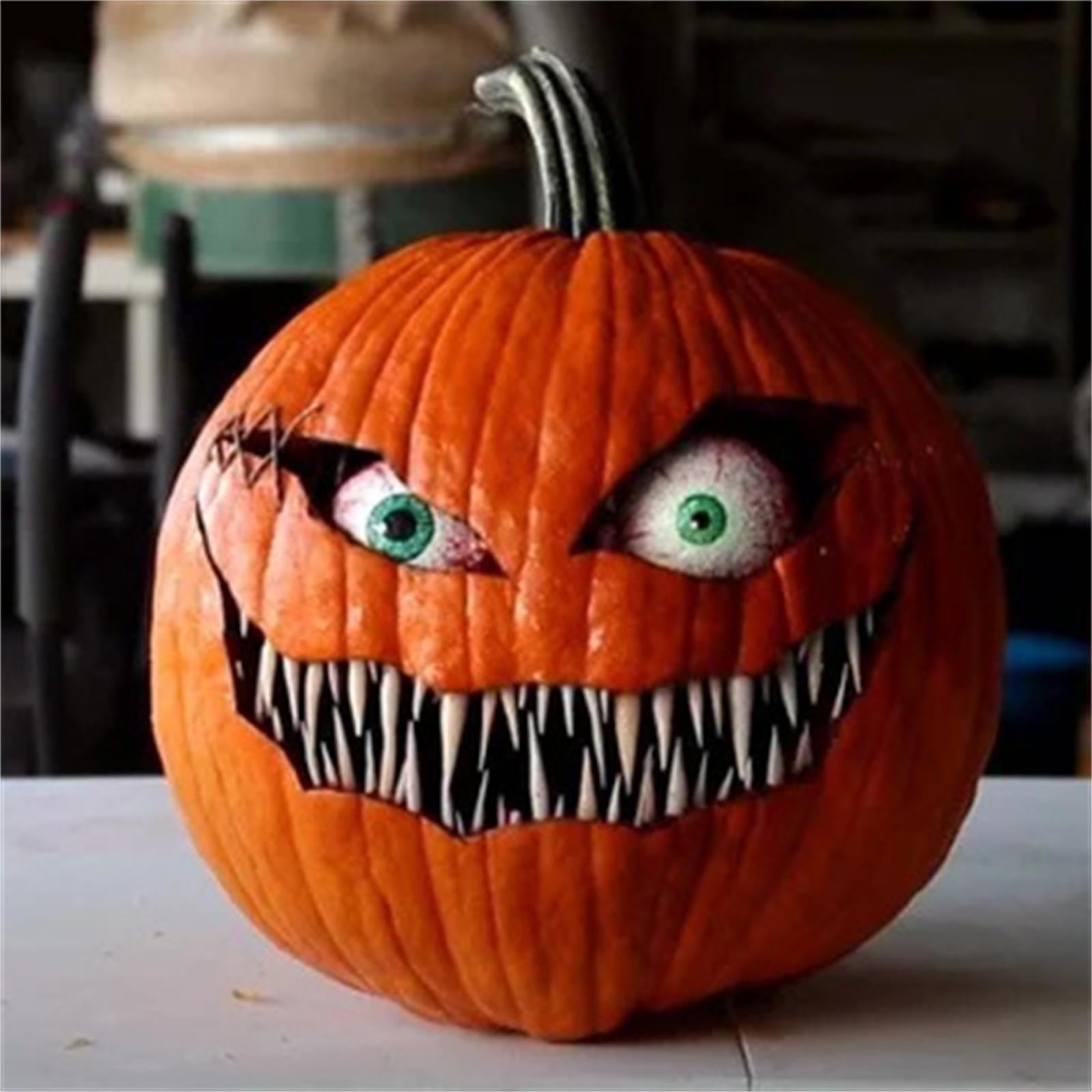 Halloween Lustrous Pumpkin Statue Halloween PumpkinFreak Layout Props ...