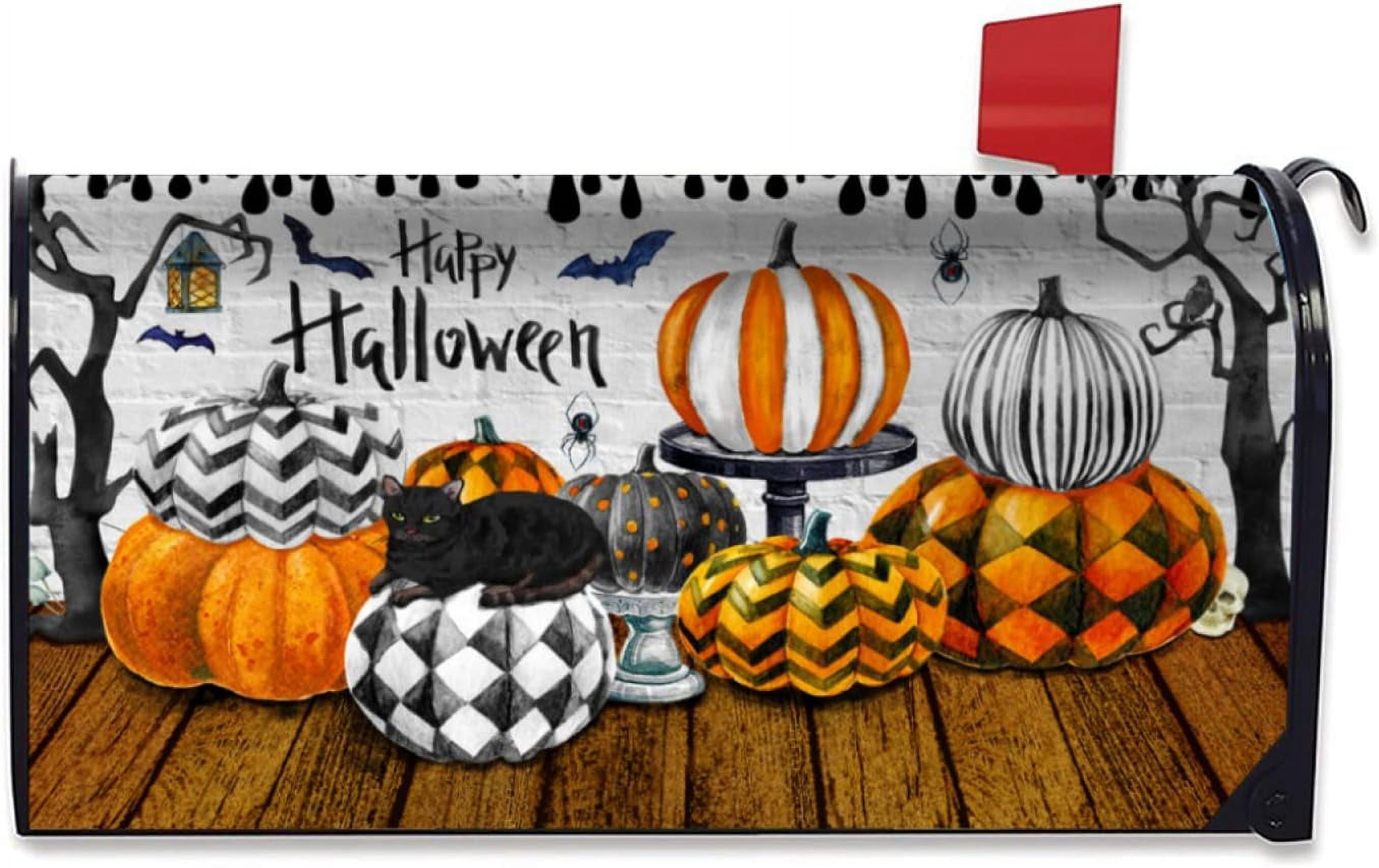 Halloween Mailbox Cover Fall Pumpkin Decorative Mailbox Covers Magnetic ...
