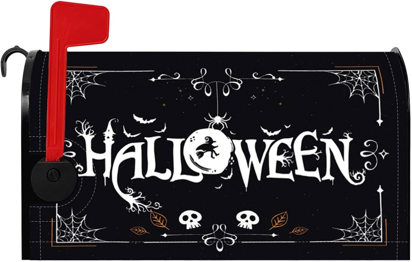 Halloween Mailbox Cover Gothic Striped Spider Bat Witch Spooky Night ...