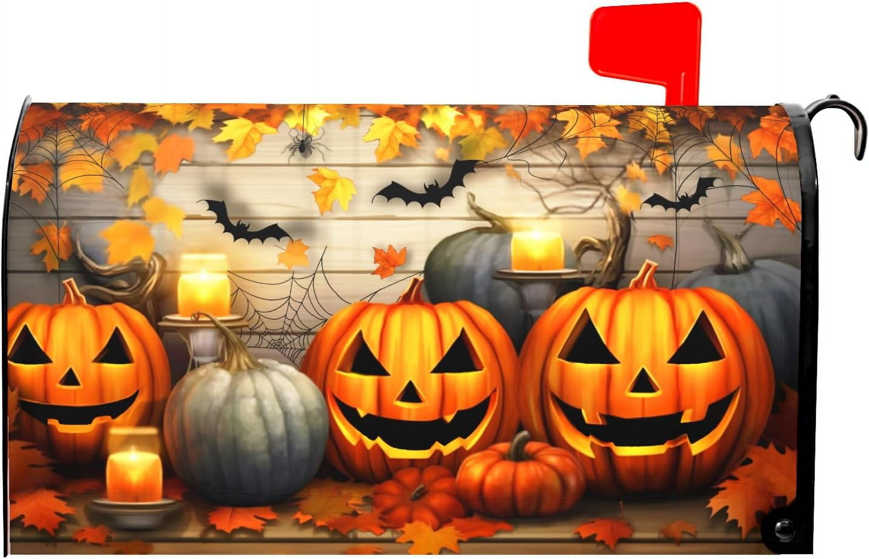 Halloween Mailbox Covers Magnetic Standard Size 18 X 21 Inch Fall ...