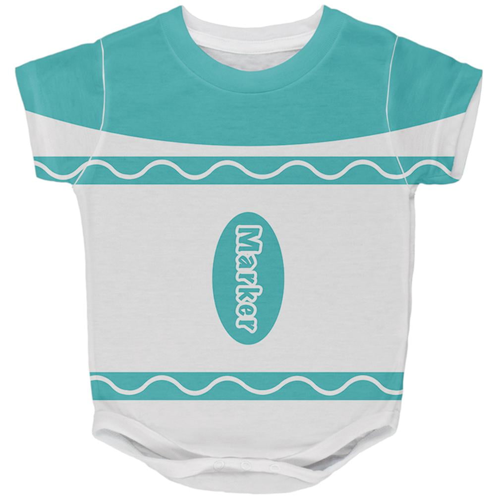 Halloween Marker Costume Aqua Blue All Over Baby One Piece - Walmart.com