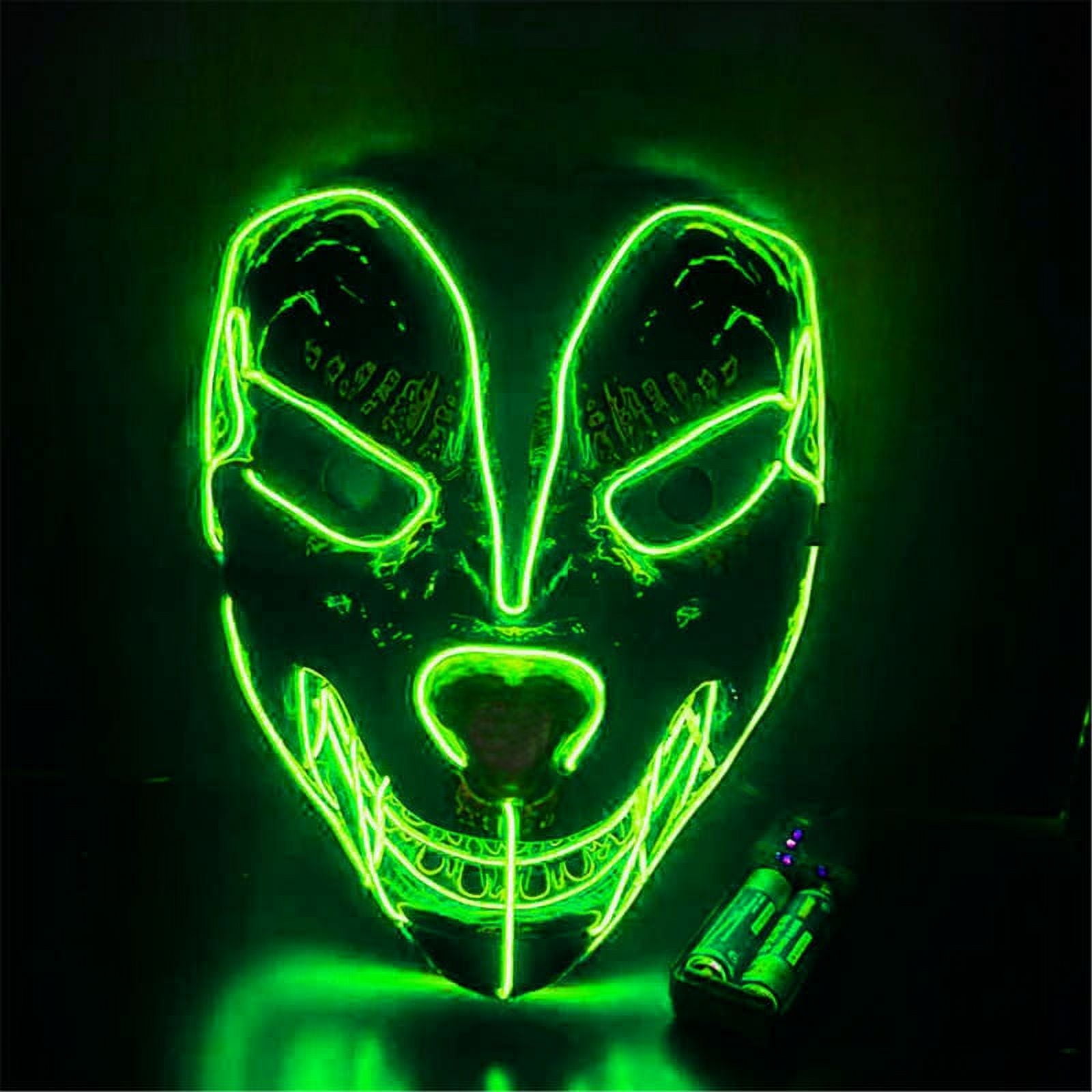 Halloween Mask,LED Light up Mask Scary mask for Man Kids Cosplay ...