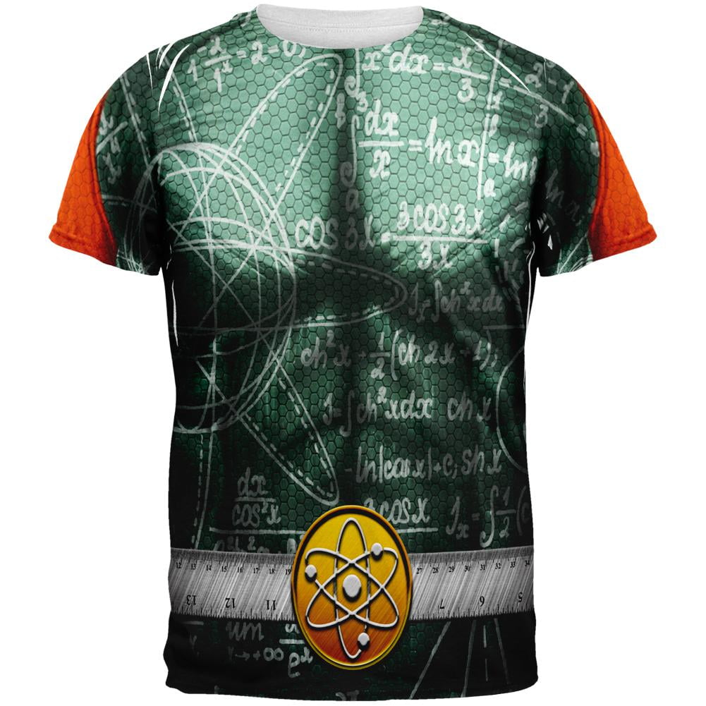Halloween Math Geek Scientist Superhero Costume All Over Mens T Shirt ...