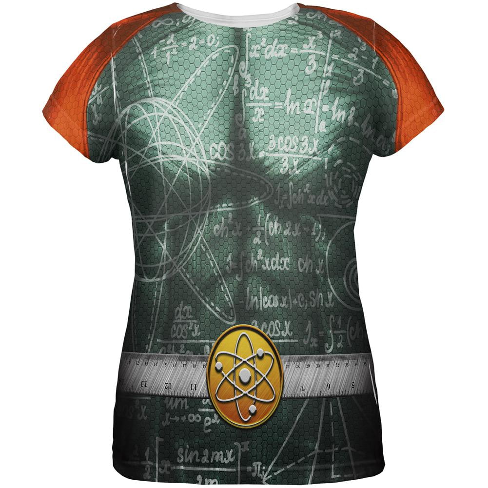 Halloween Math Geek Scientist Superhero Costume All Over Womens T Shirt ...