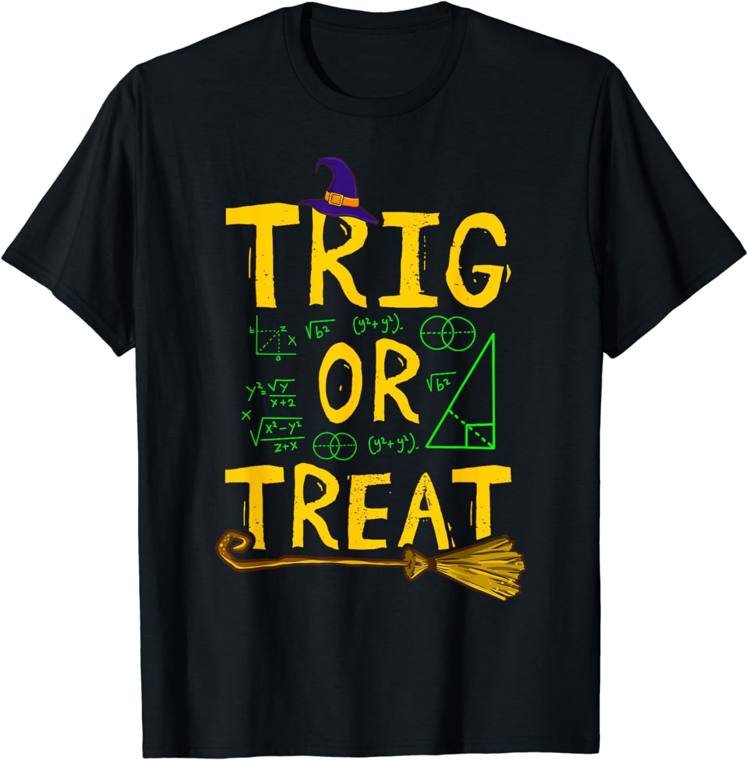 Halloween Math Teacher Trig Or Treat Student School College T-Shirt ...