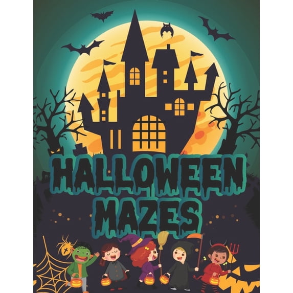 Halloween Mazes: Unique Simple Fun & Scary Activity Maze Coloring Book ...