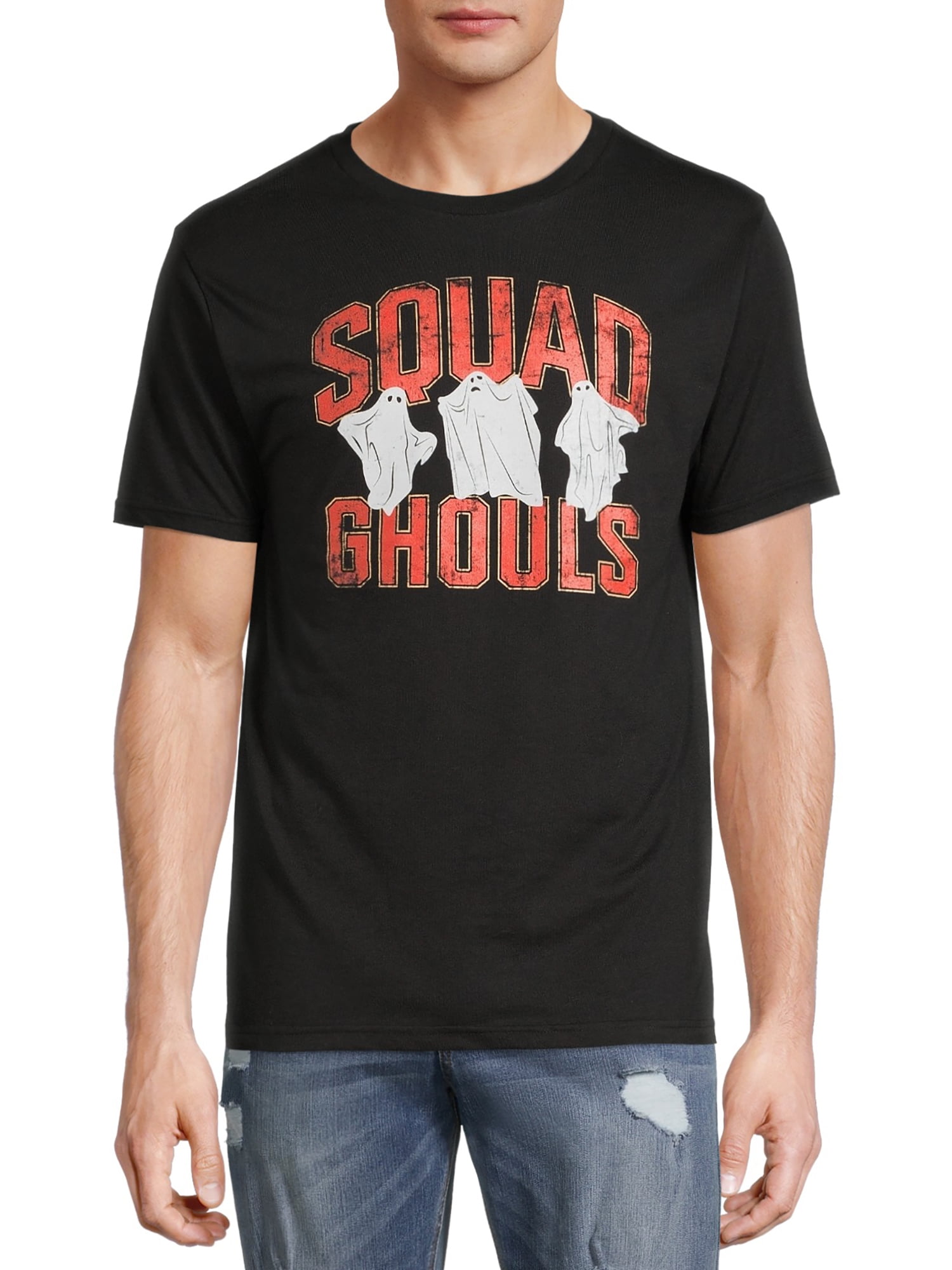 Halloween Men's & Big Men's Squad Ghouls Graphic Tee with Short Sleeves ...