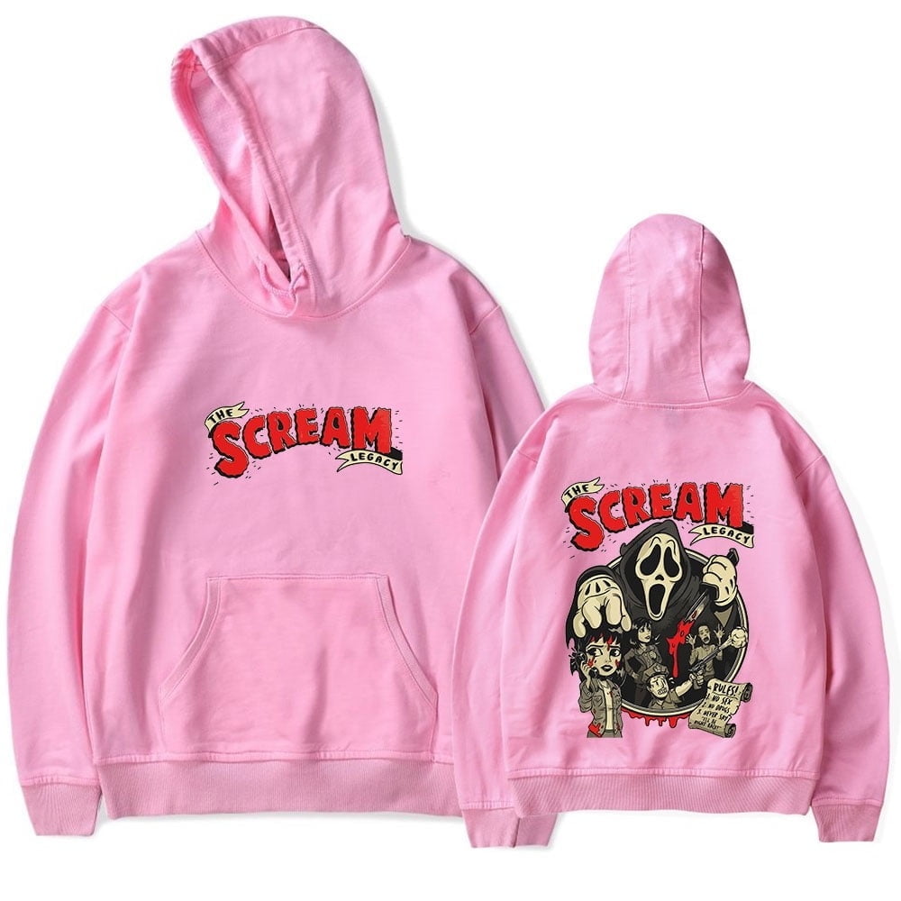Halloween Merch Horror Movie Scream Ghostface Hoodie Unisex Long Sleeve ...