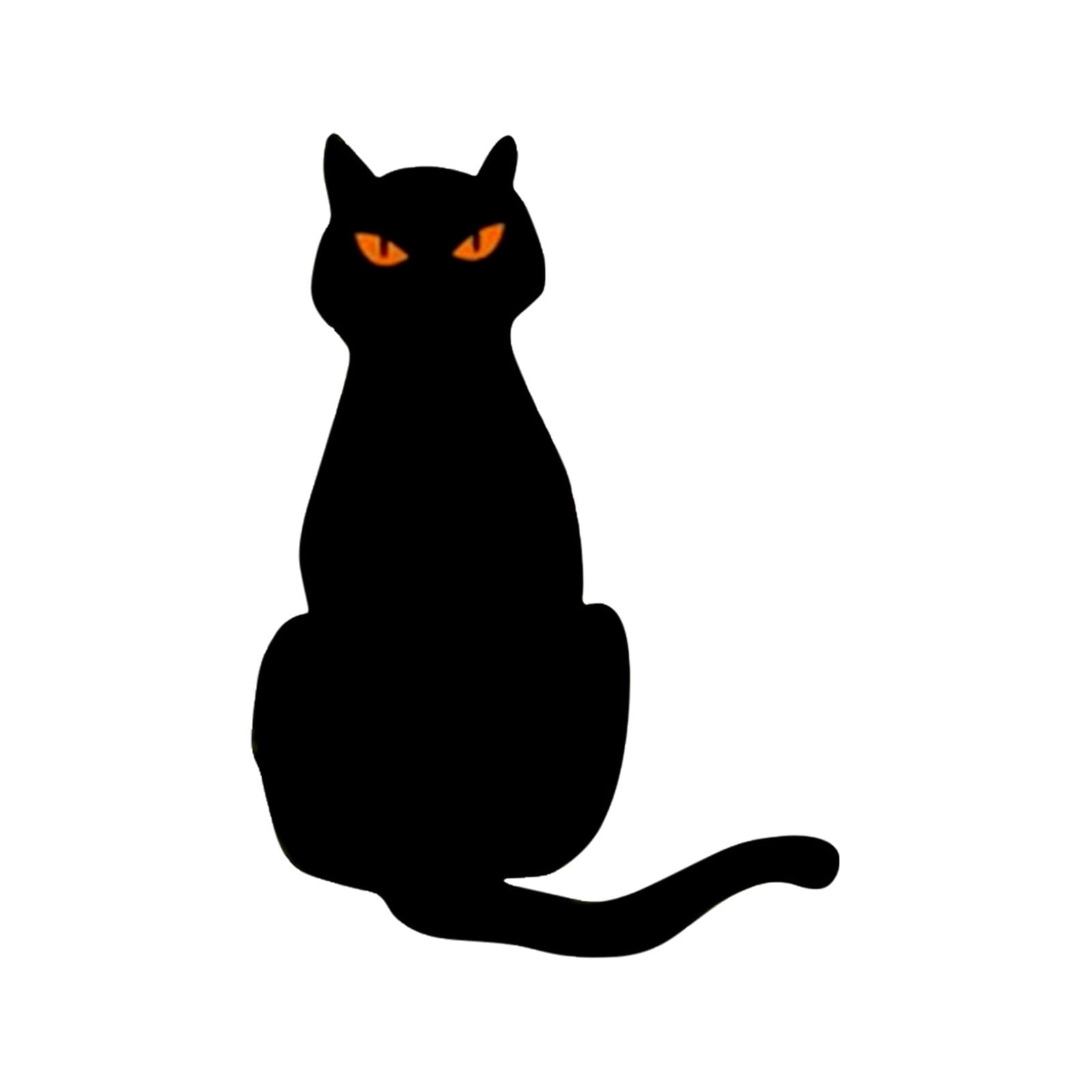 Halloween Black Cats with Reflective Eyes Halloween Yard Lawn Stakes ...